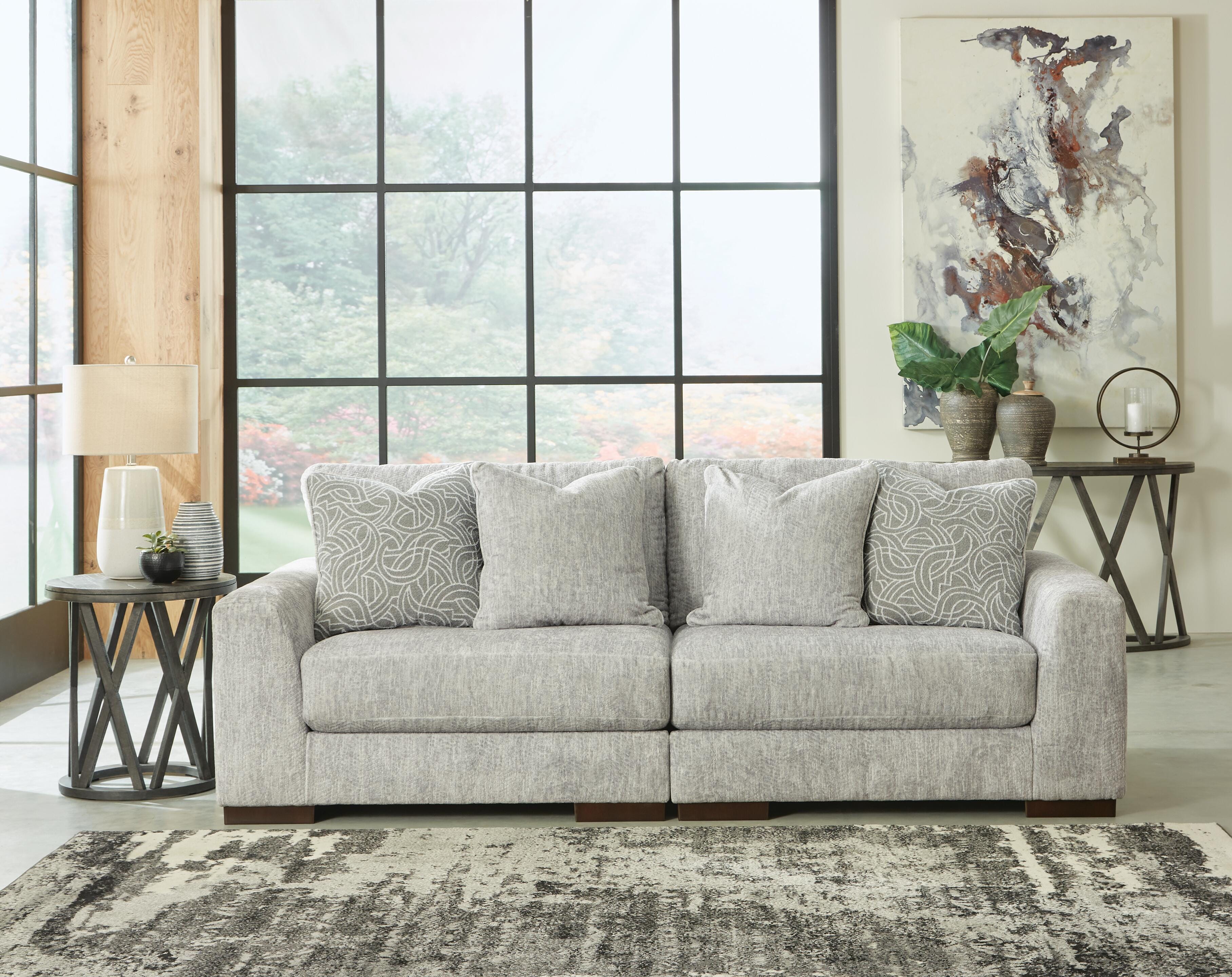 Click here for Regent Park 2-Piece Modular Loveseat  Pewter prices
