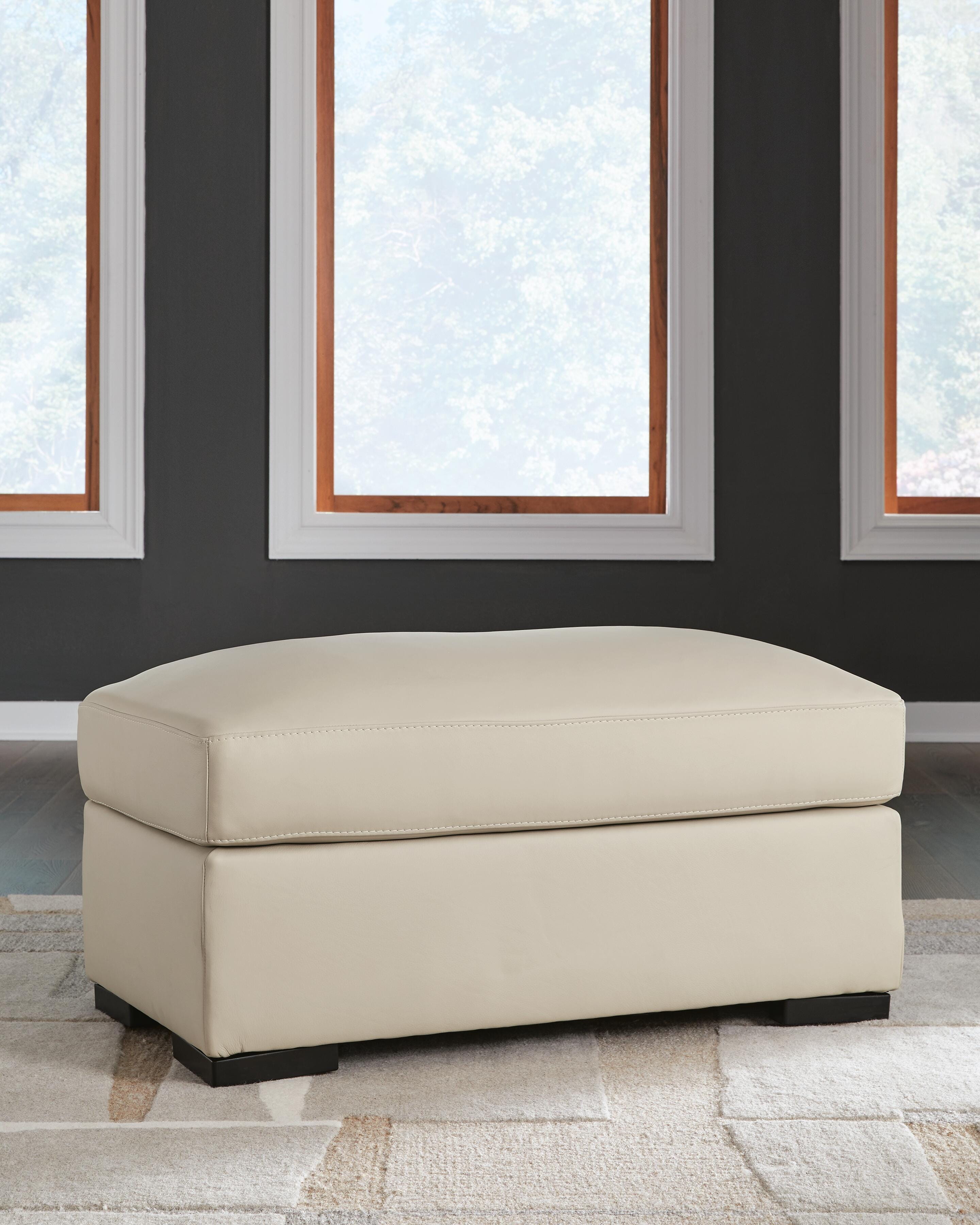 Click here for Treasure Trove Leather Ottoman Leather  Almond prices
