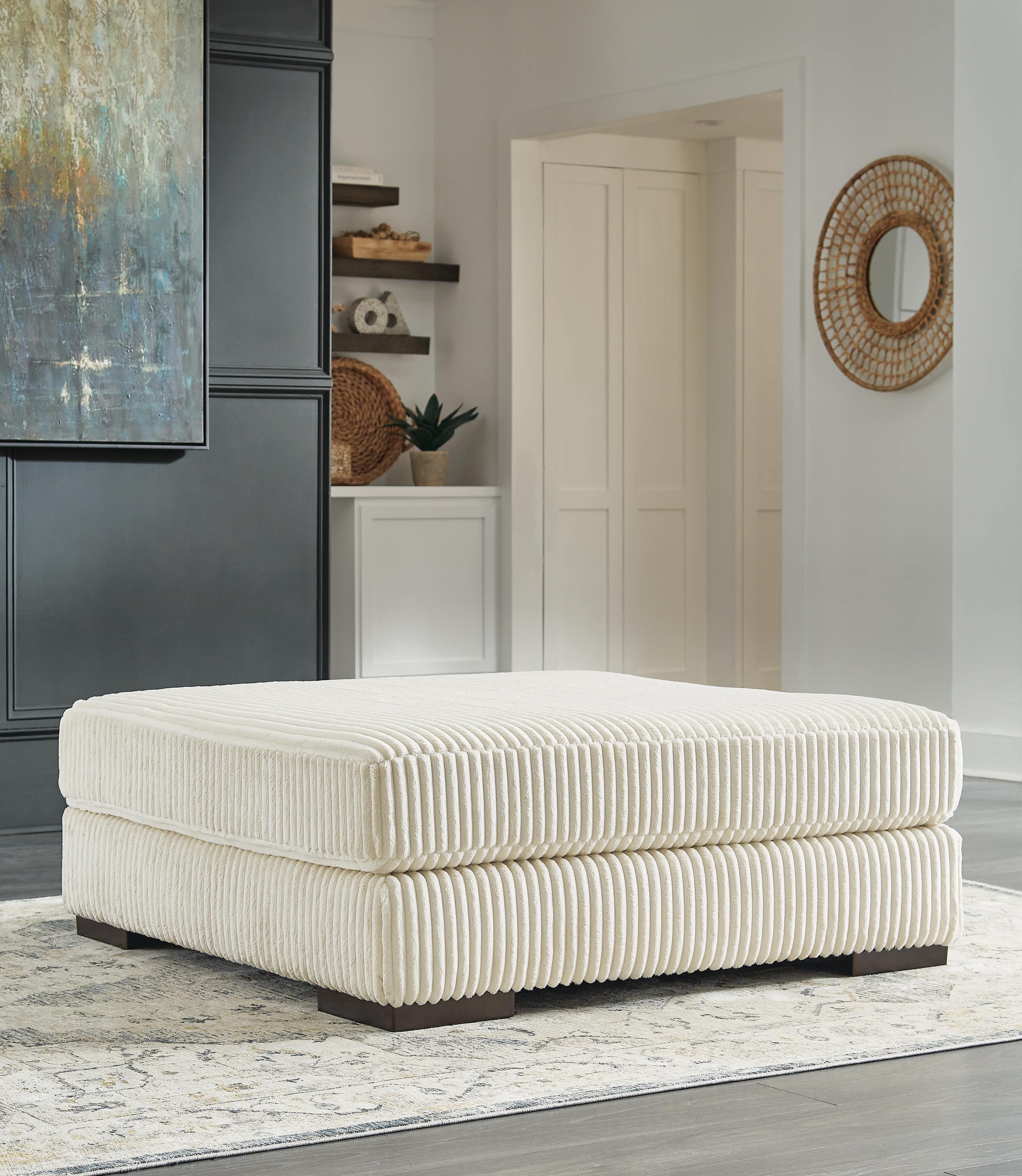 Click here for Lindyn Oversized Accent Ottoman  Ivory prices