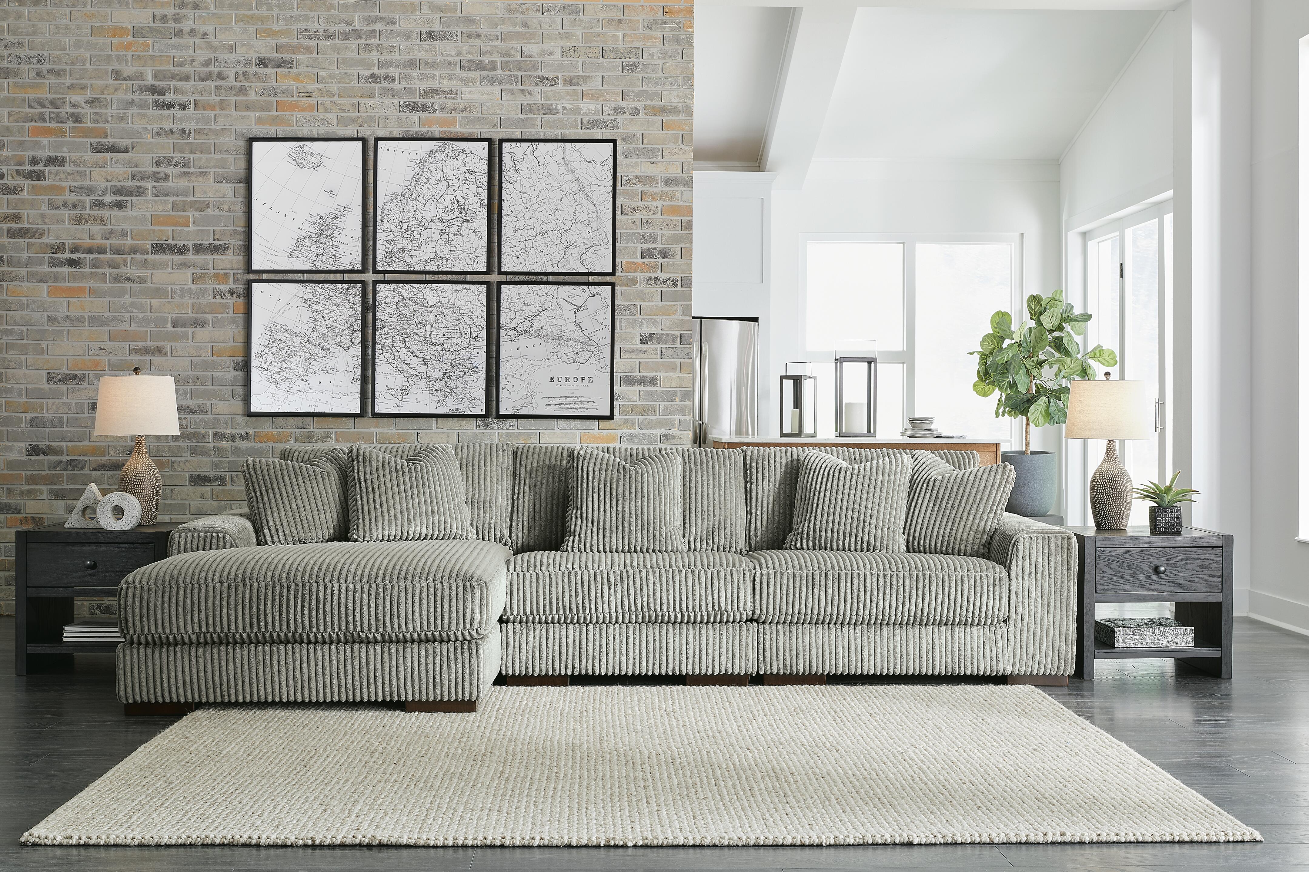 Click here for Lindyn 3-Piece Modular Sofa with Chaise  Fog prices