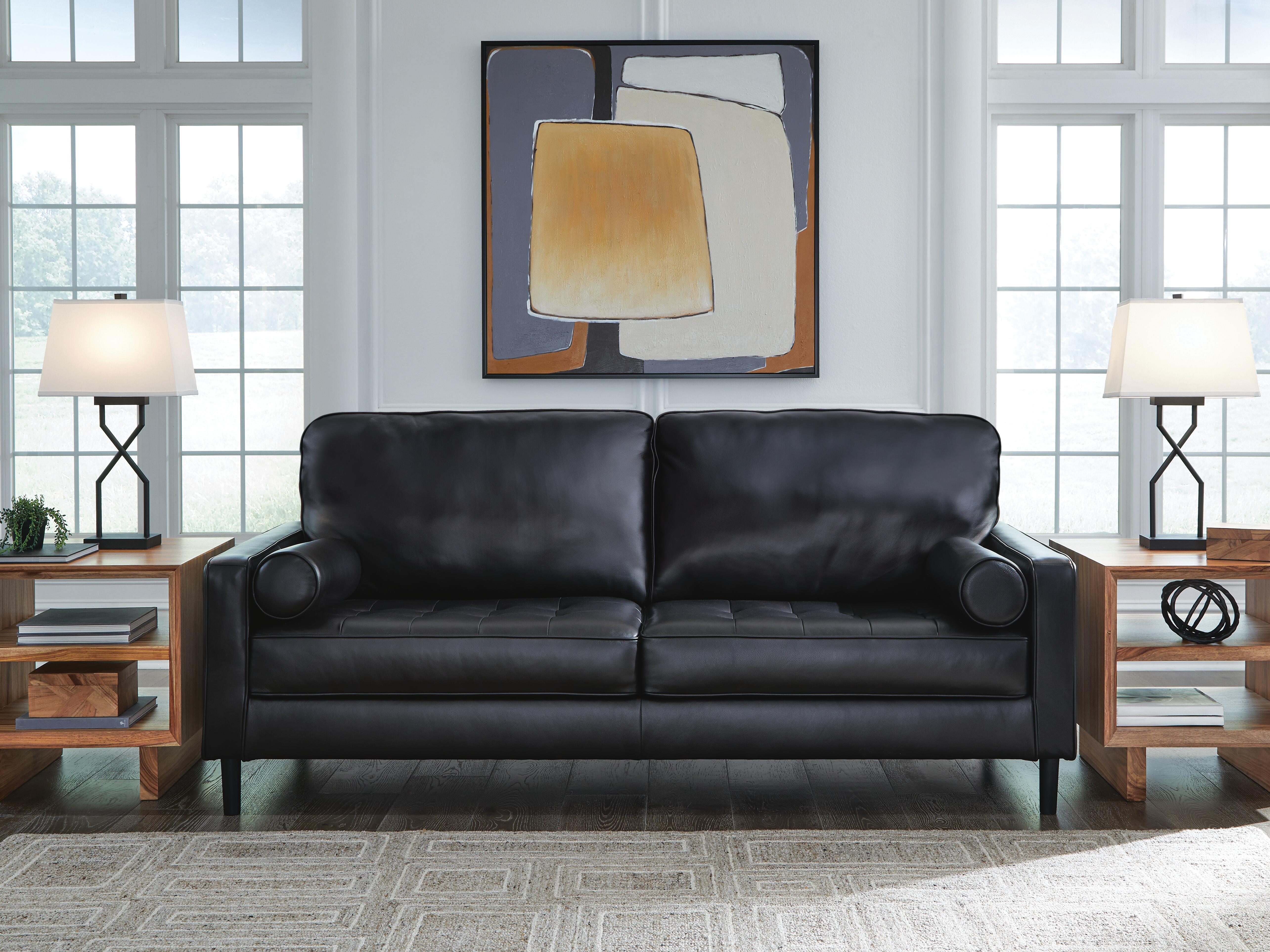 Click here for Bryceview Leather Sofa Leather  Onyx prices