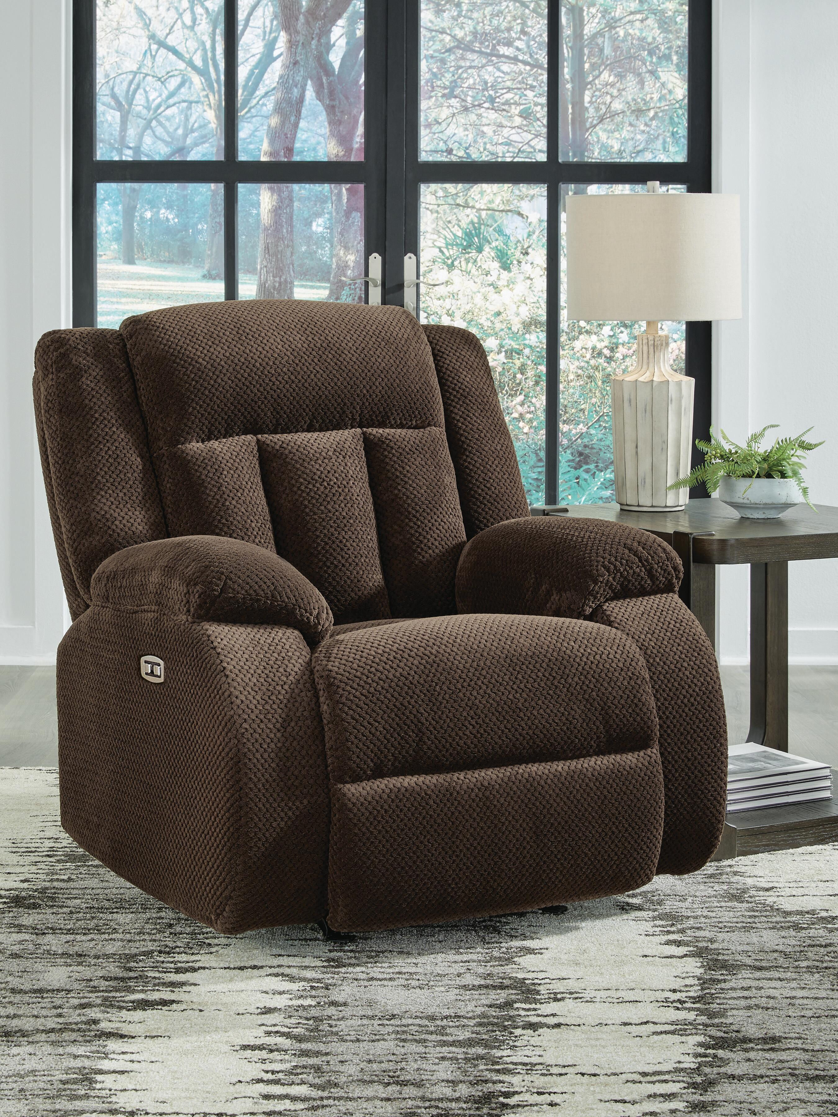 Click here for Greely Bend Power Recliner  Chocolate prices