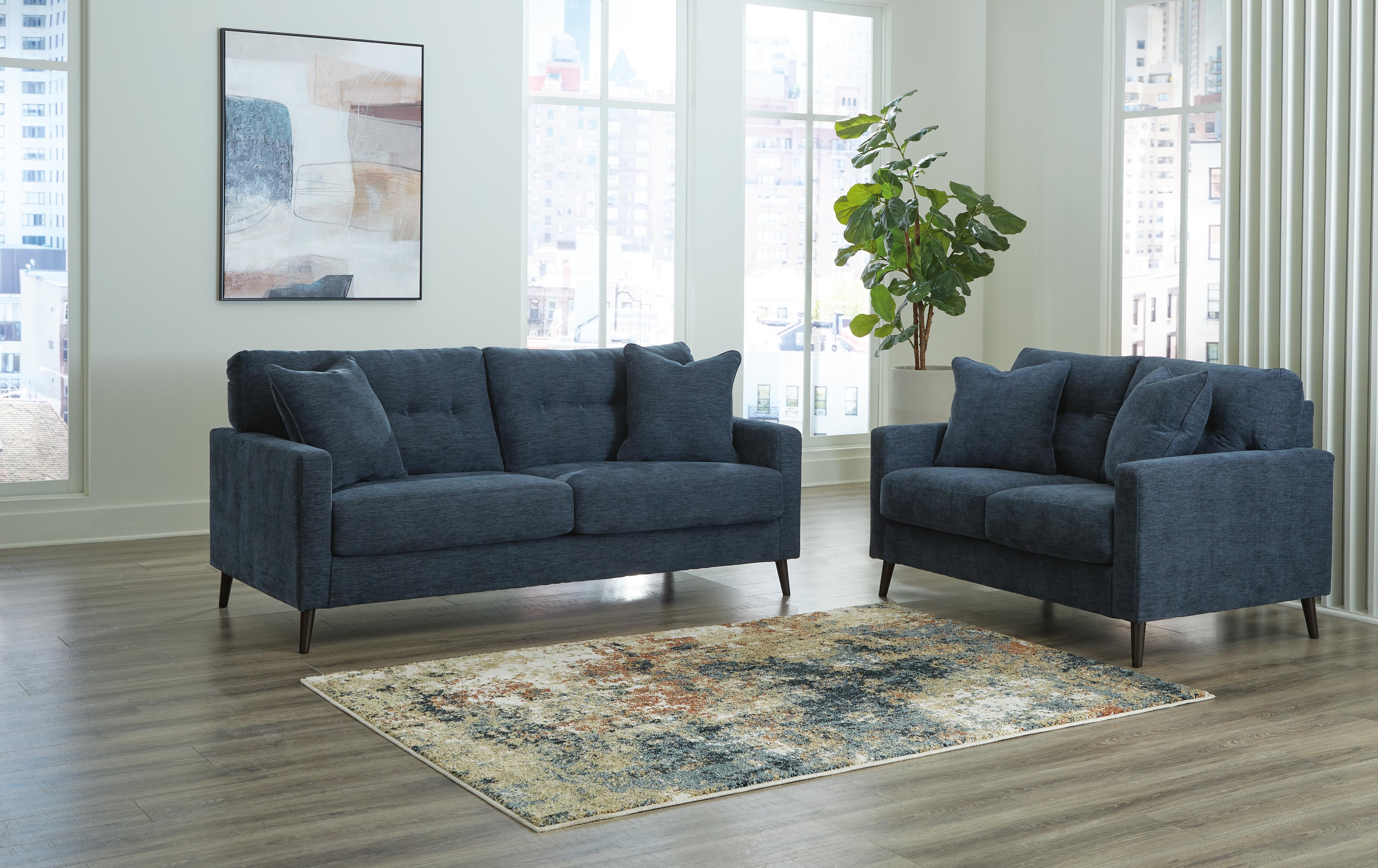 Click here for Bixler Sofa and Loveseat  Navy prices