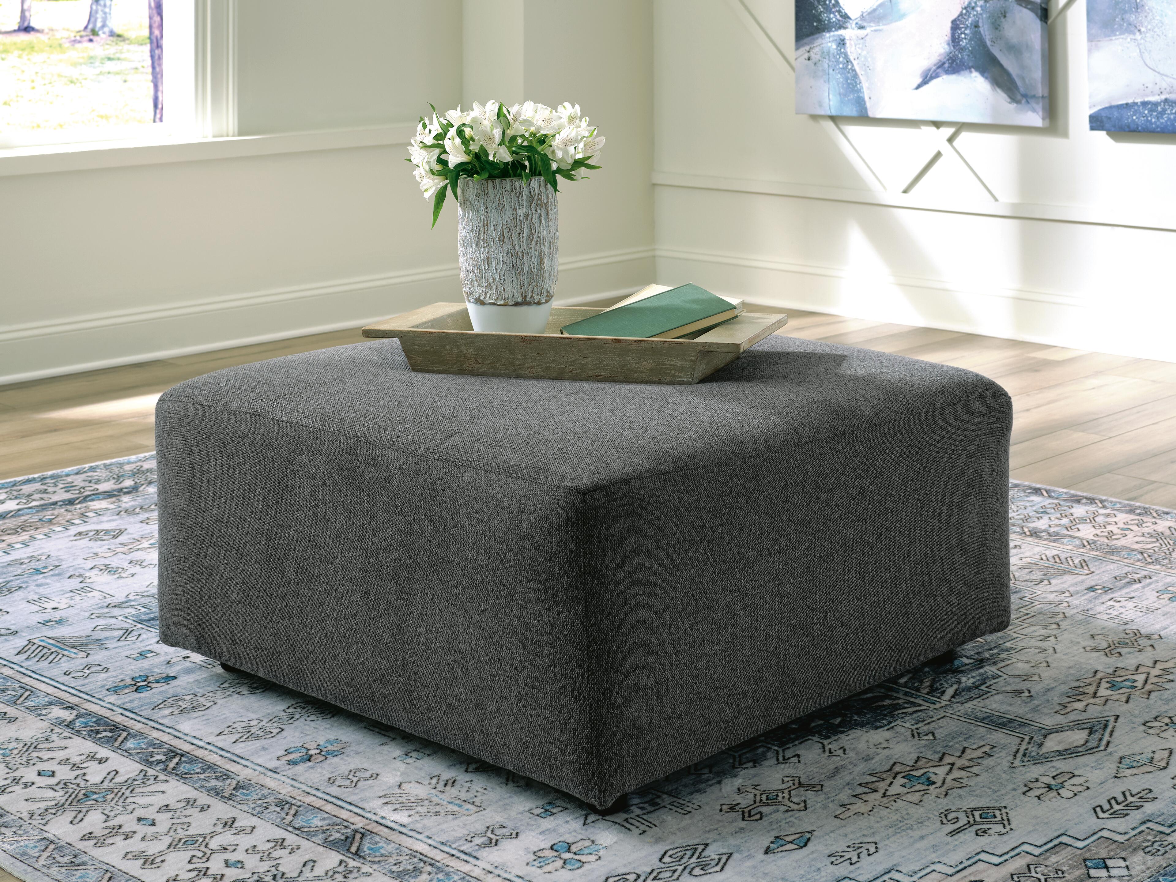 Click here for Edenfield Oversized Accent Ottoman  Charcoal prices