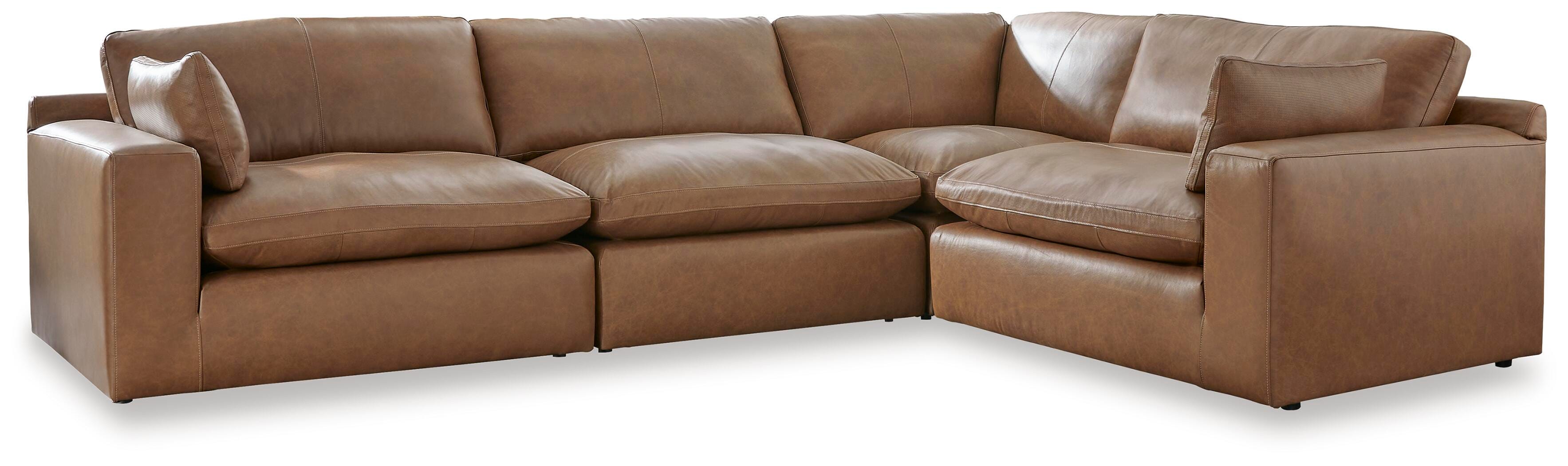 Click here for Emilia 4-Piece Leather Modular Sectional Leather... prices