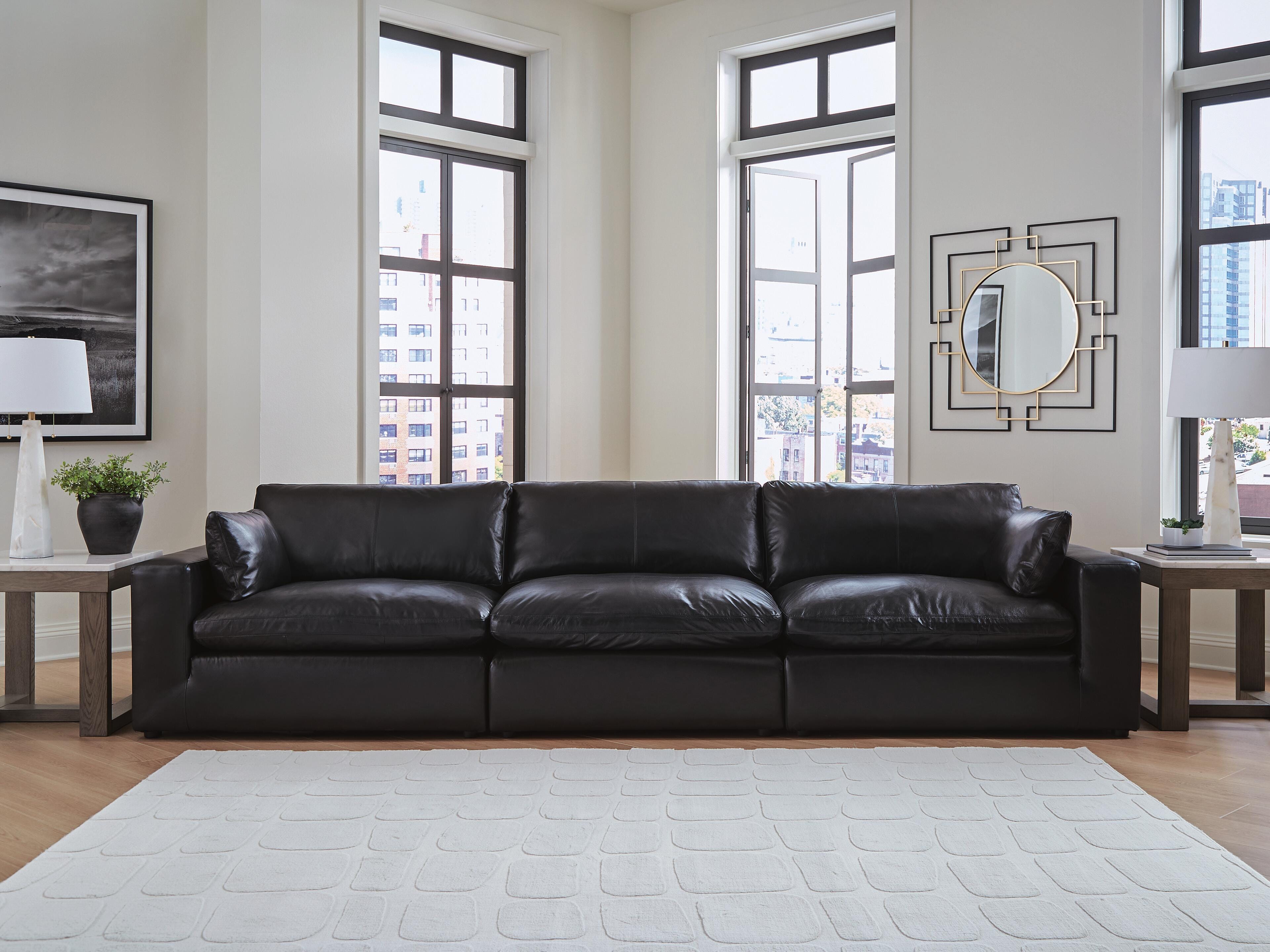 Click here for Emilia 3-Piece Leather Modular Sofa  Black prices