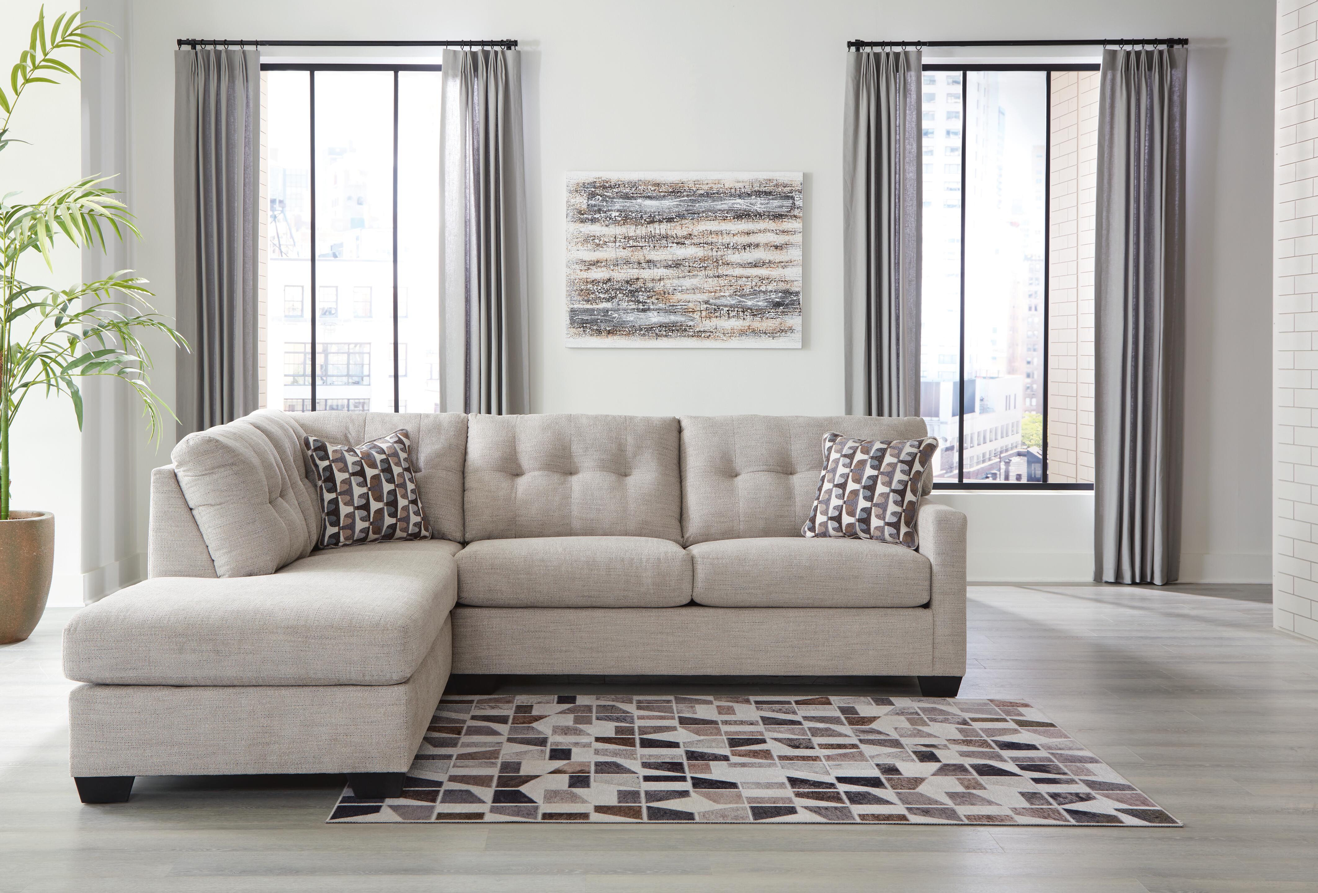 Click here for Mahoney 2-Piece Sectional with Chaise  Pebble prices