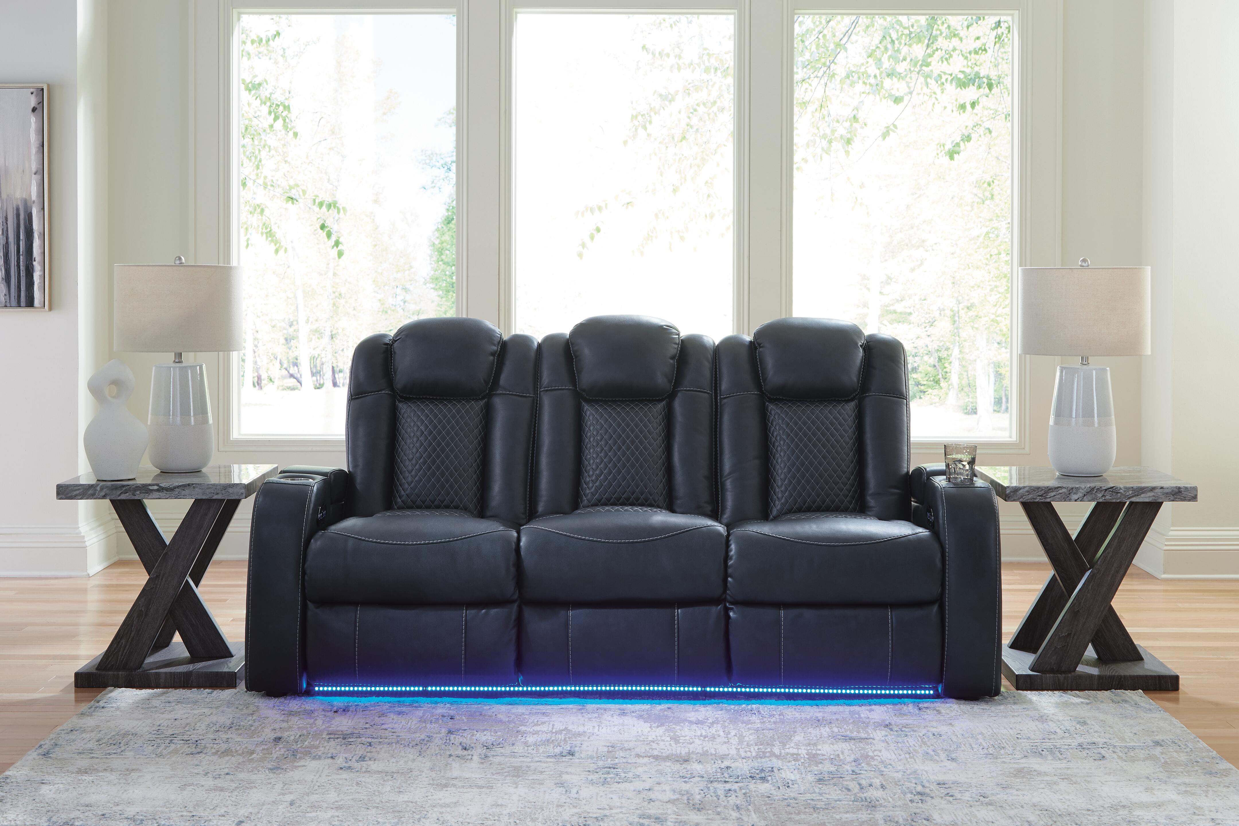 Click here for Fyne-Dyme Dual Power Reclining Sofa  Sapphire prices