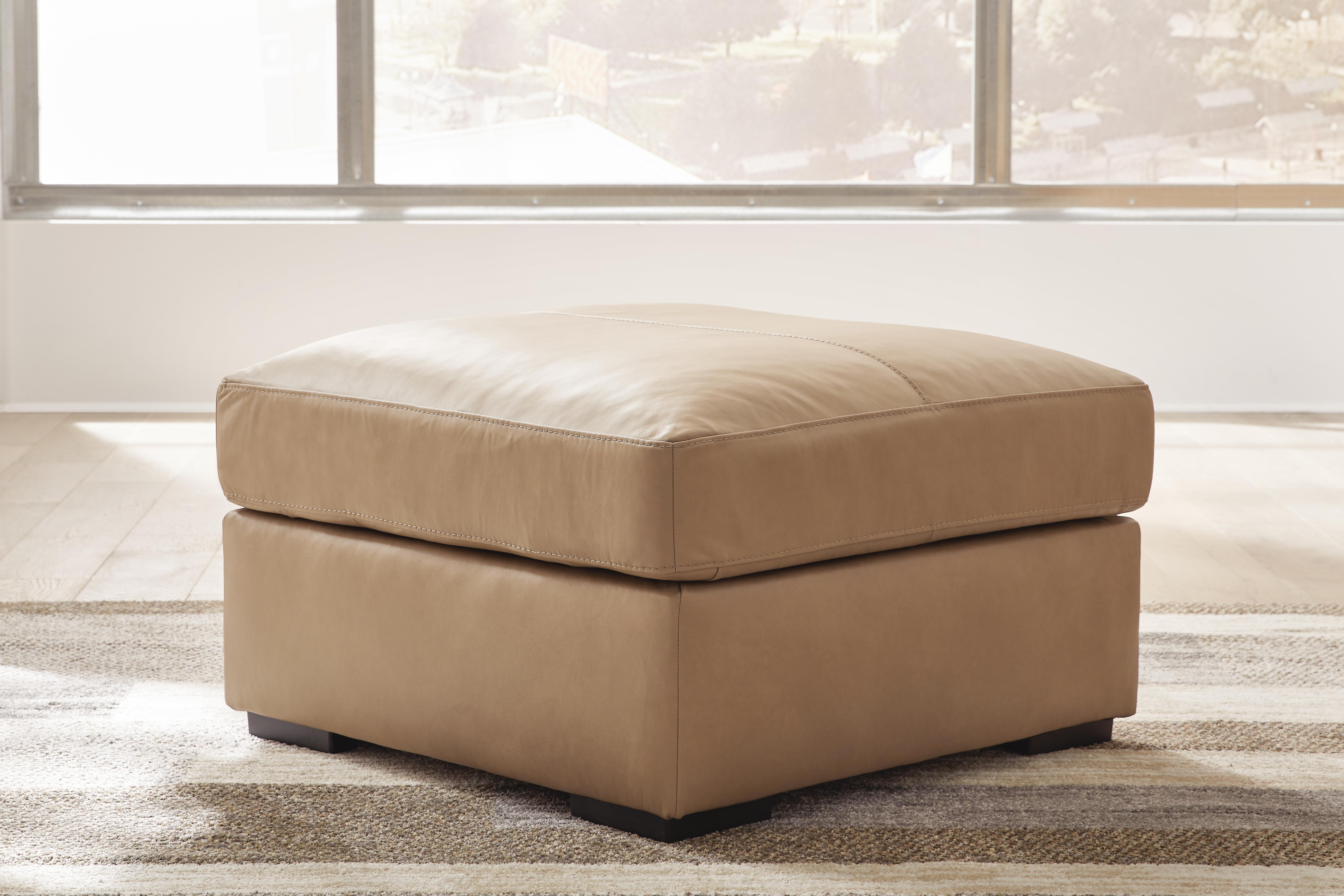 Click here for Bandon Oversized Accent Leather Ottoman Leather  T... prices