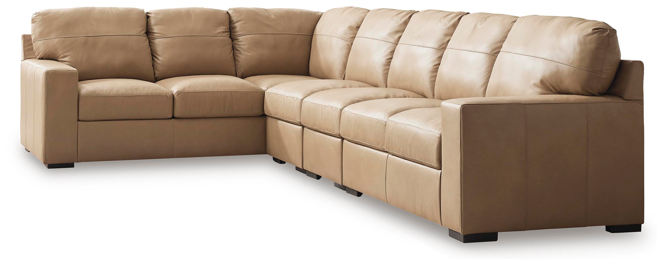 Click here for Bandon 4-Piece Leather Sectional  Toffee prices