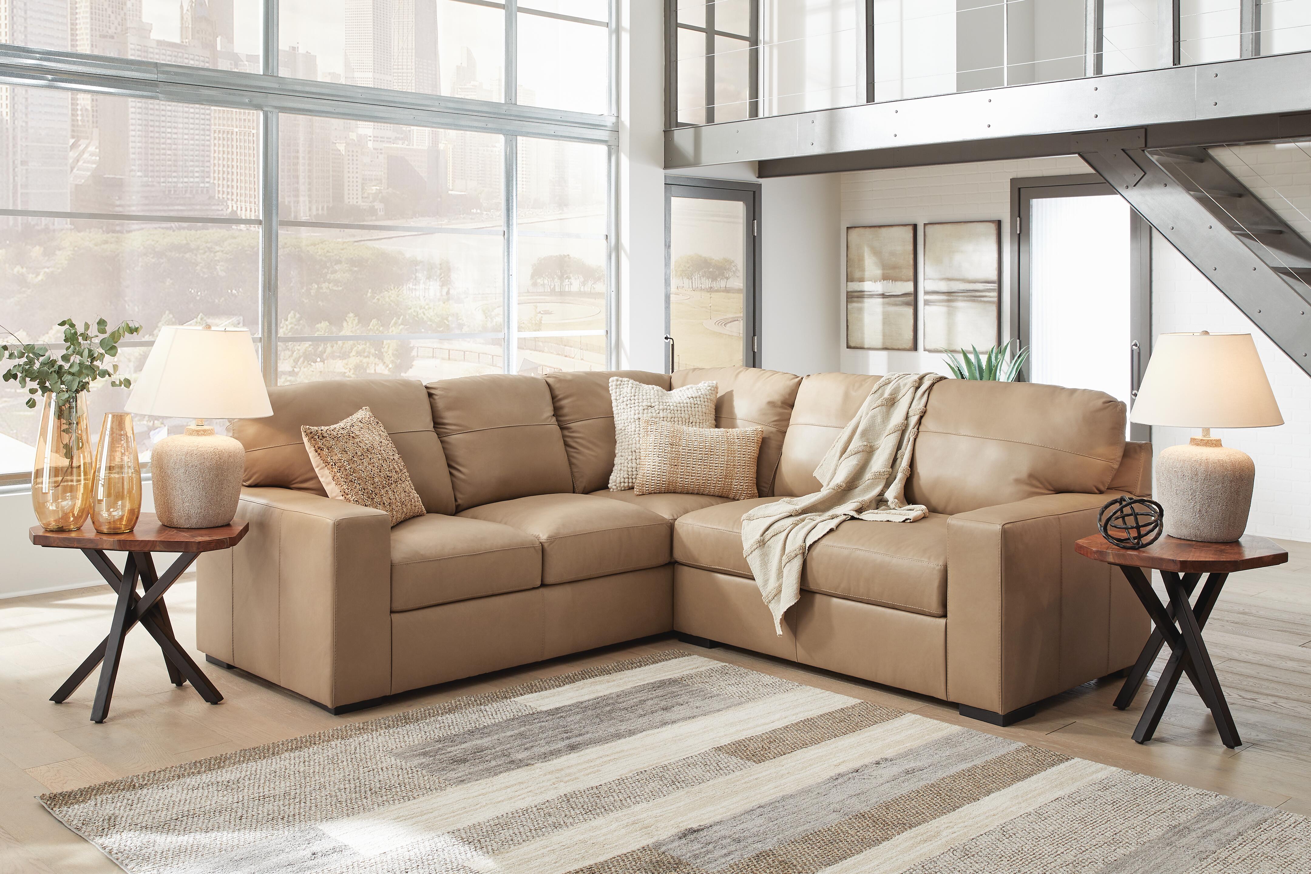 Click here for Bandon 2-Piece Leather Sectional Leather  Toffee prices