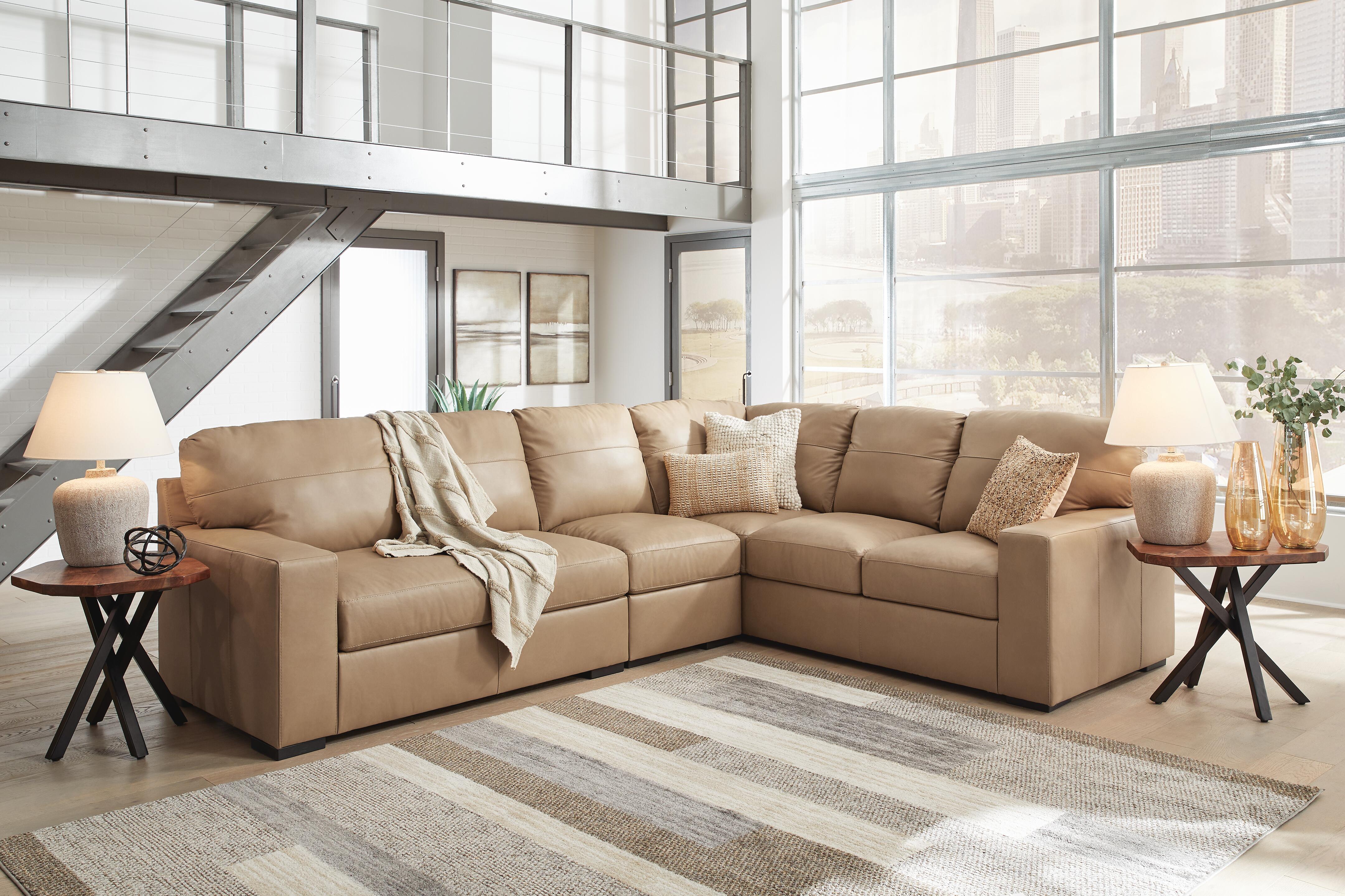 Click here for Bandon 3-Piece Leather Sectional  Toffee prices
