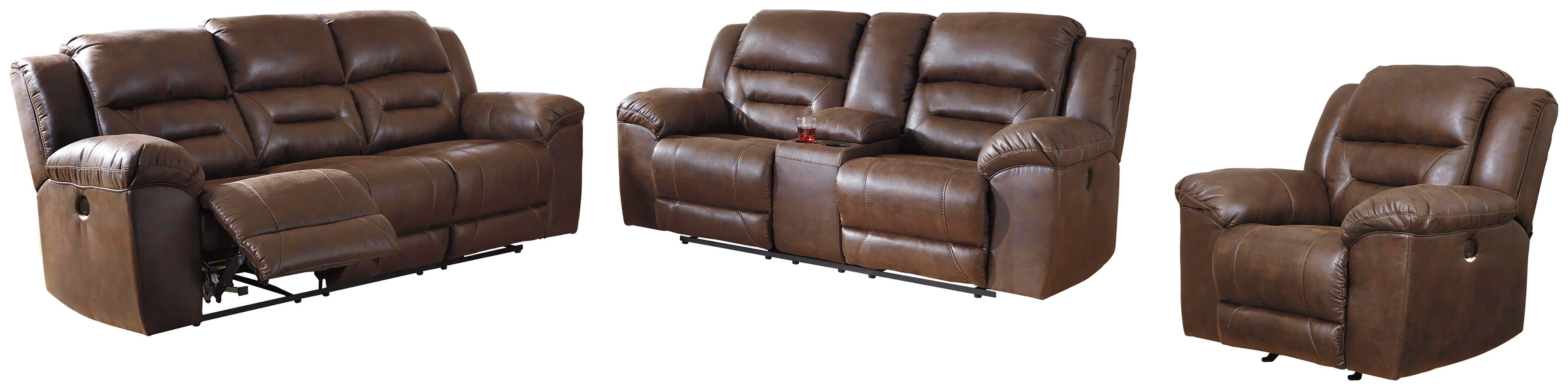 Click here for Stoneland Sofa  Loveseat and Recliner  Chocolate prices