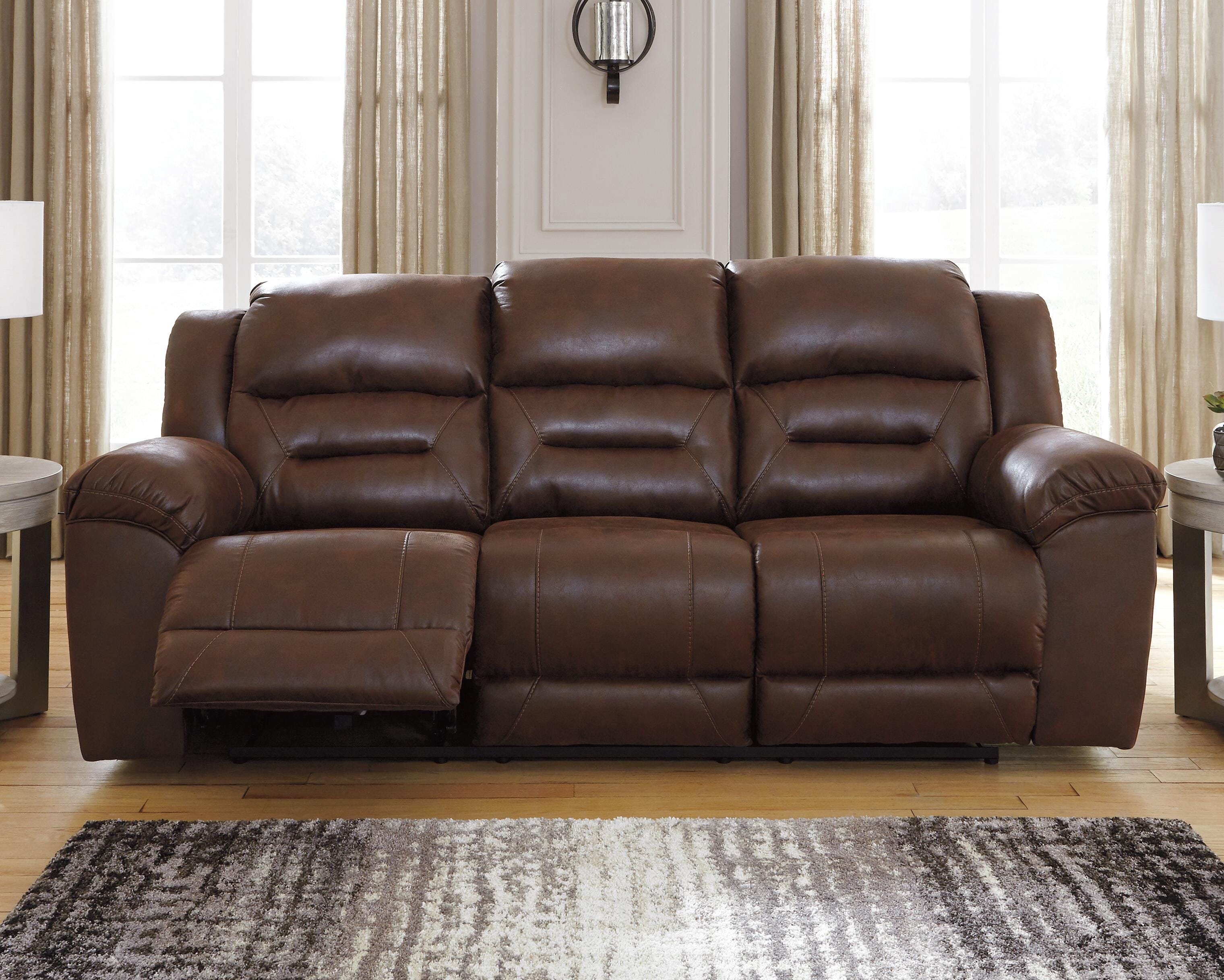 Click here for Stoneland Power Reclining Sofa  Chocolate prices