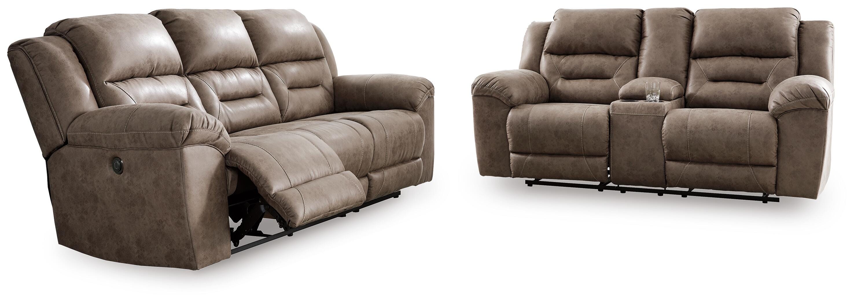 Click here for Stoneland Power Reclining Sofa and Loveseat Set  F... prices