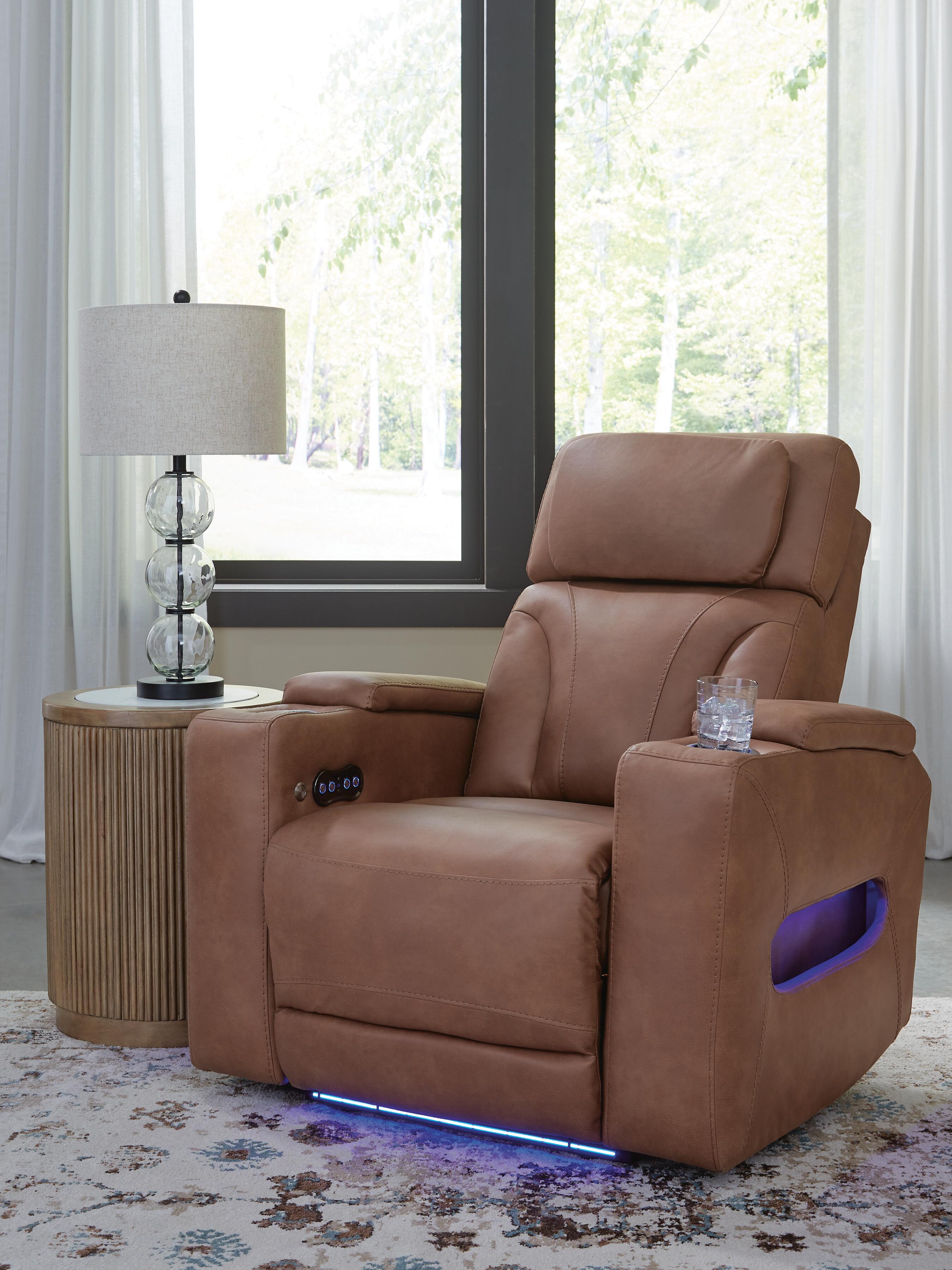 Click here for Point Clear Dual Power Recliner  Caramel prices