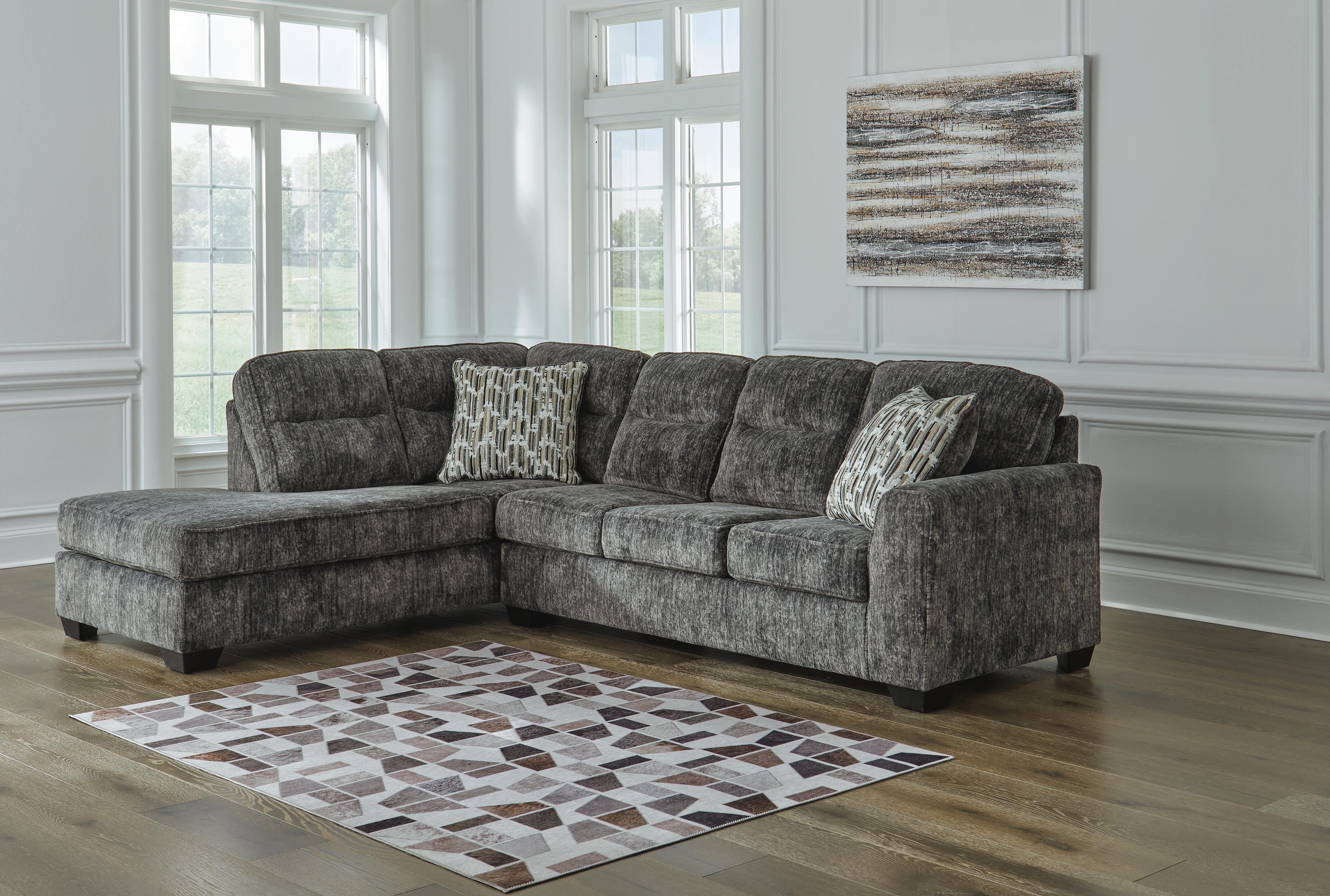Click here for Lonoke 2-Piece Sectional with Chaise  Gunmetal prices