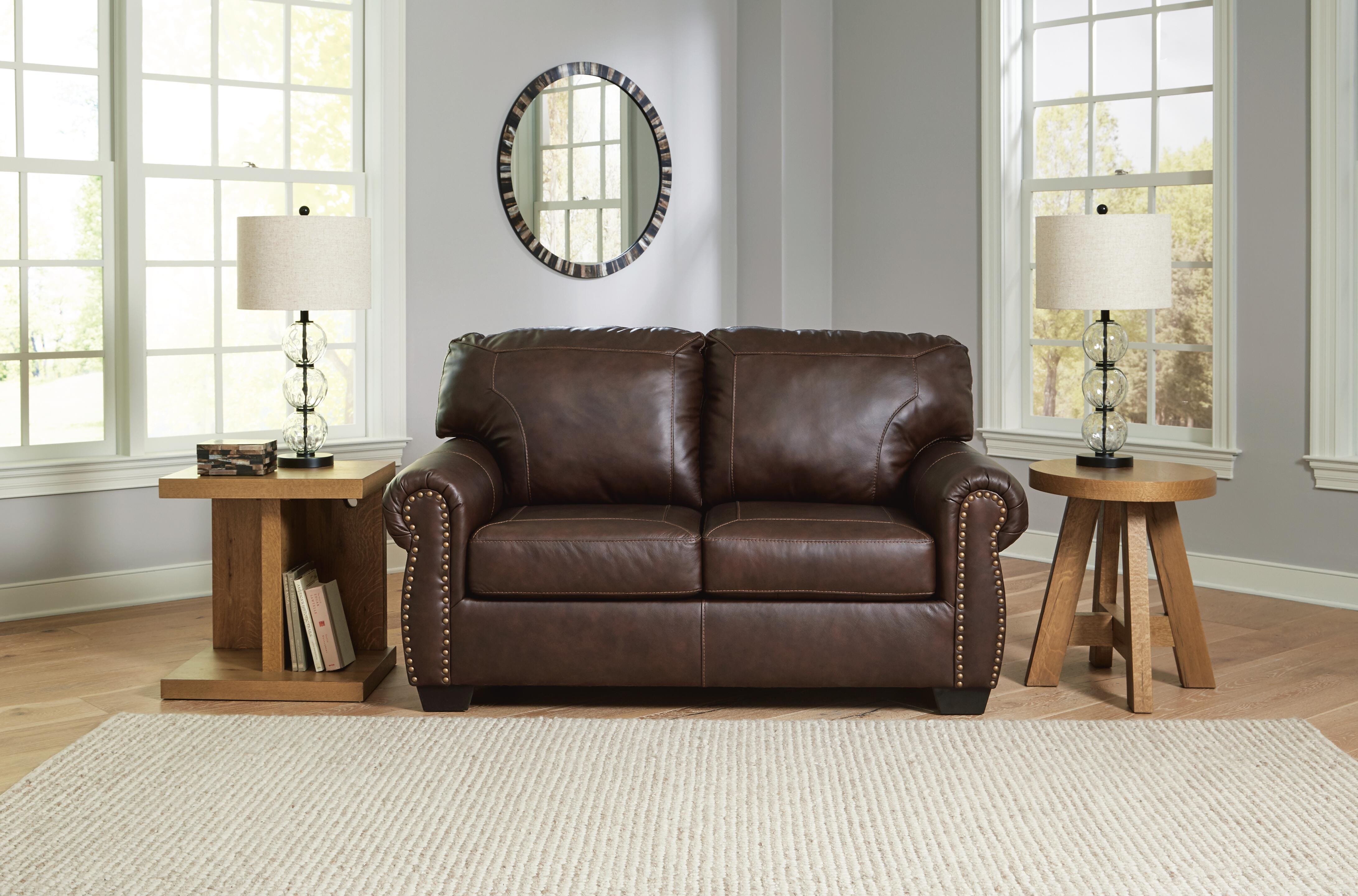 Click here for Colleton Leather Loveseat Leather  Dark Brown prices