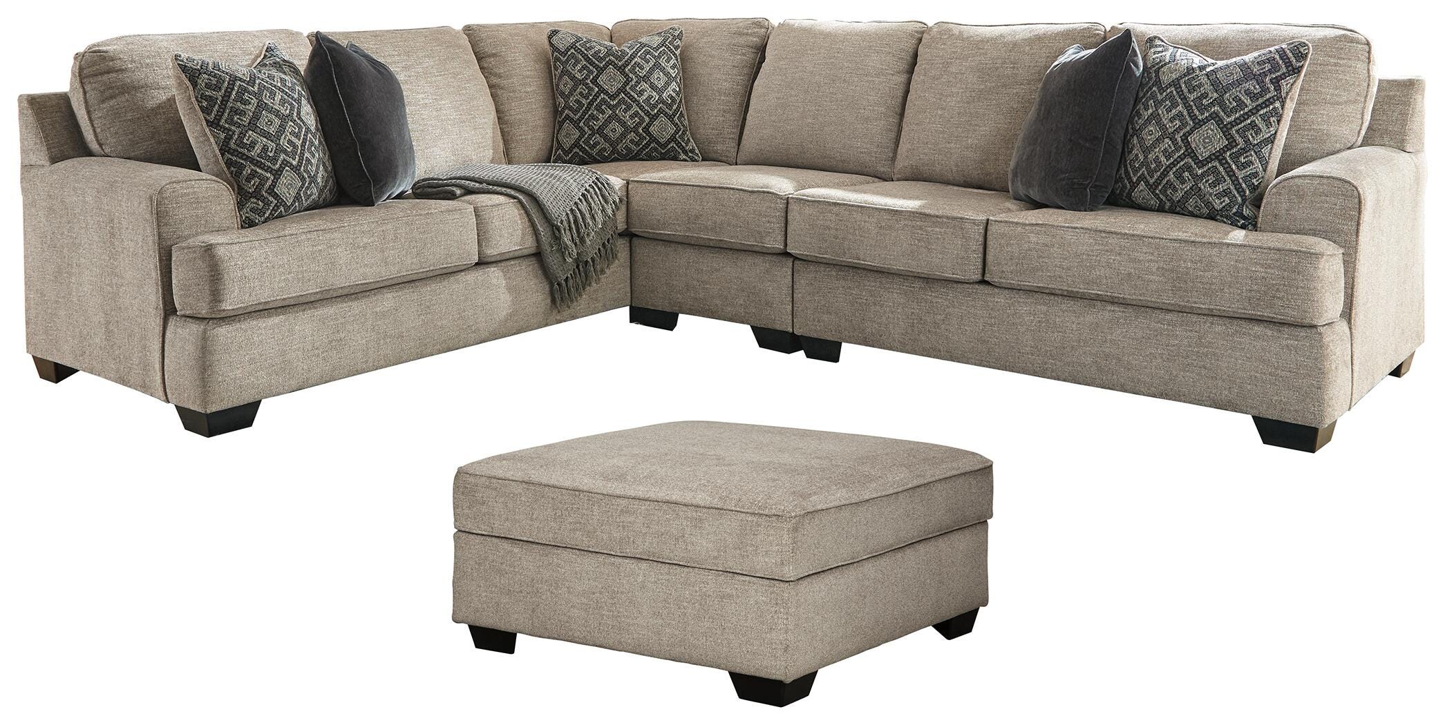 Click here for Bovarian 3-Piece Sectional with Ottoman  Stone prices