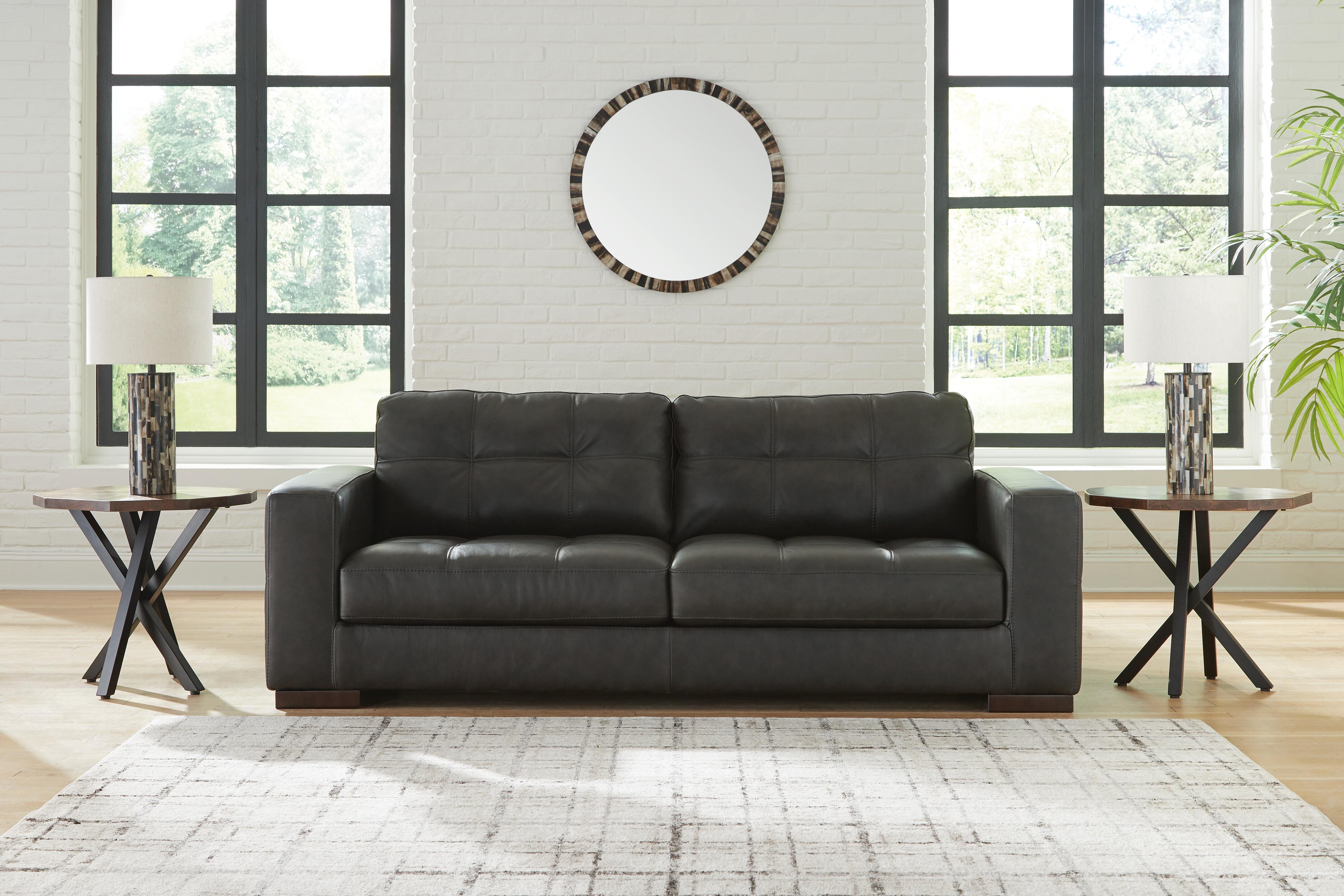 Click here for Luigi Leather Sofa Leather  Thunder prices