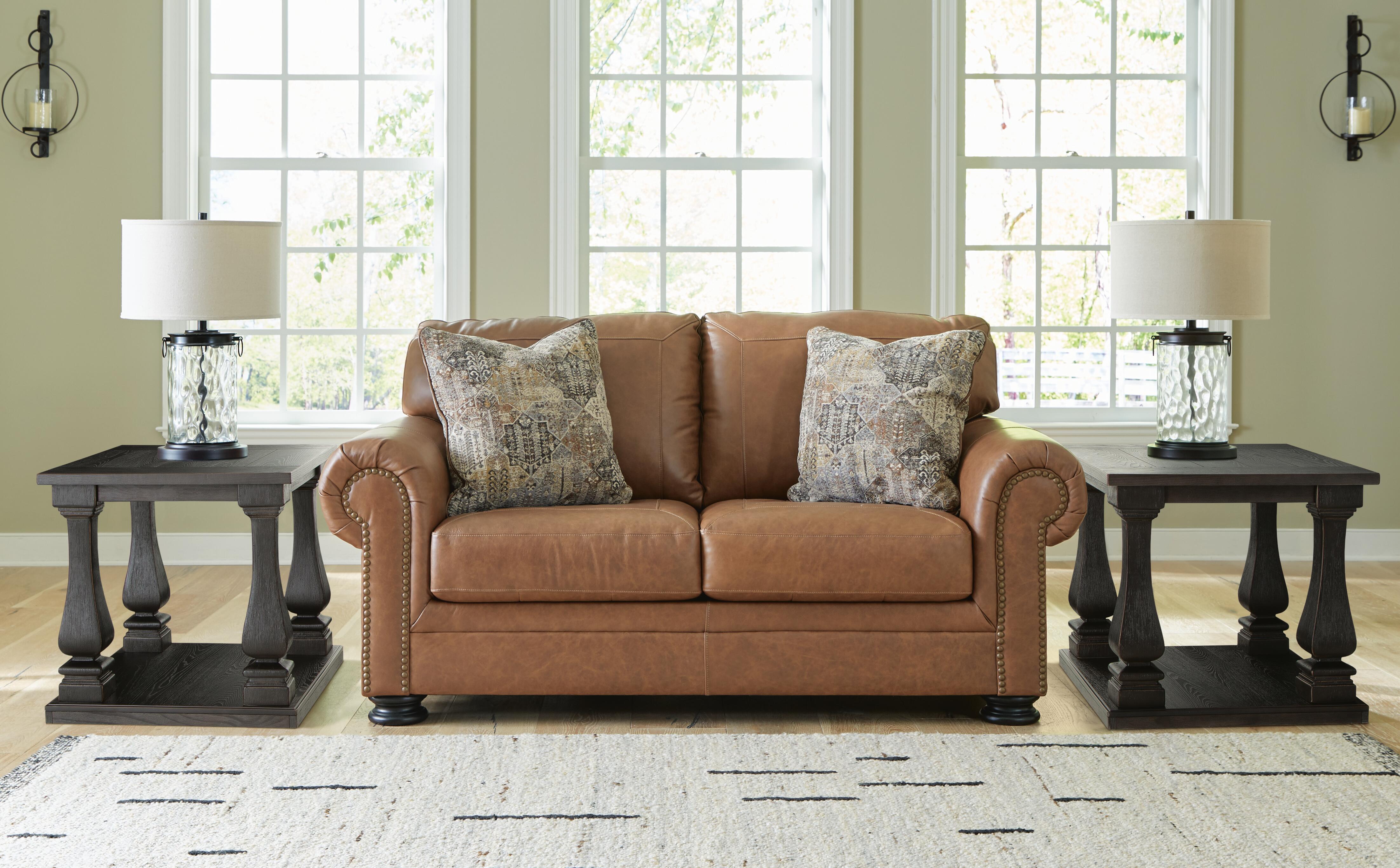 Click here for Carianna Leather Loveseat Leather  Caramel prices
