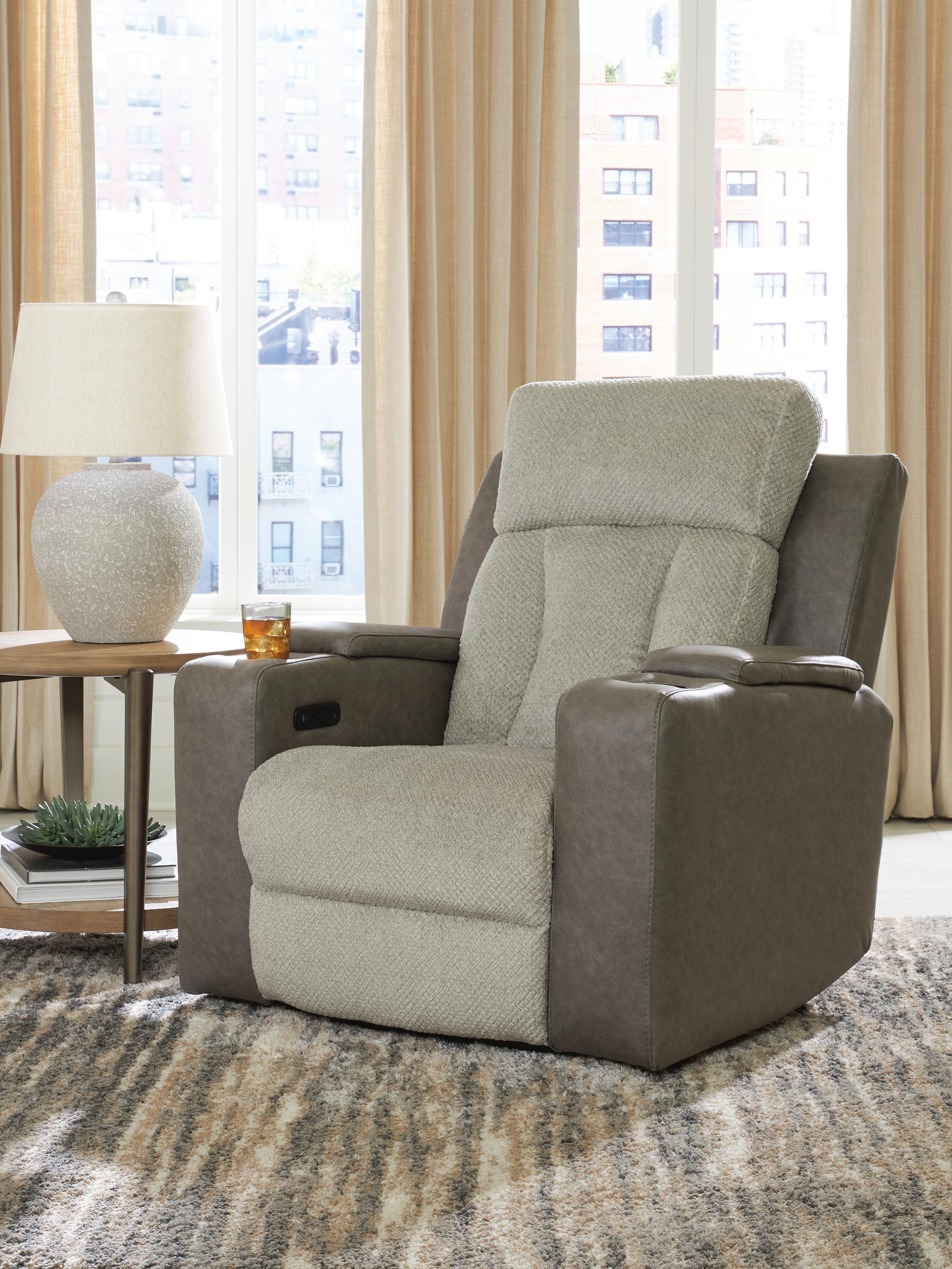 Click here for Stately Check Dual Power Recliner  Sisal prices