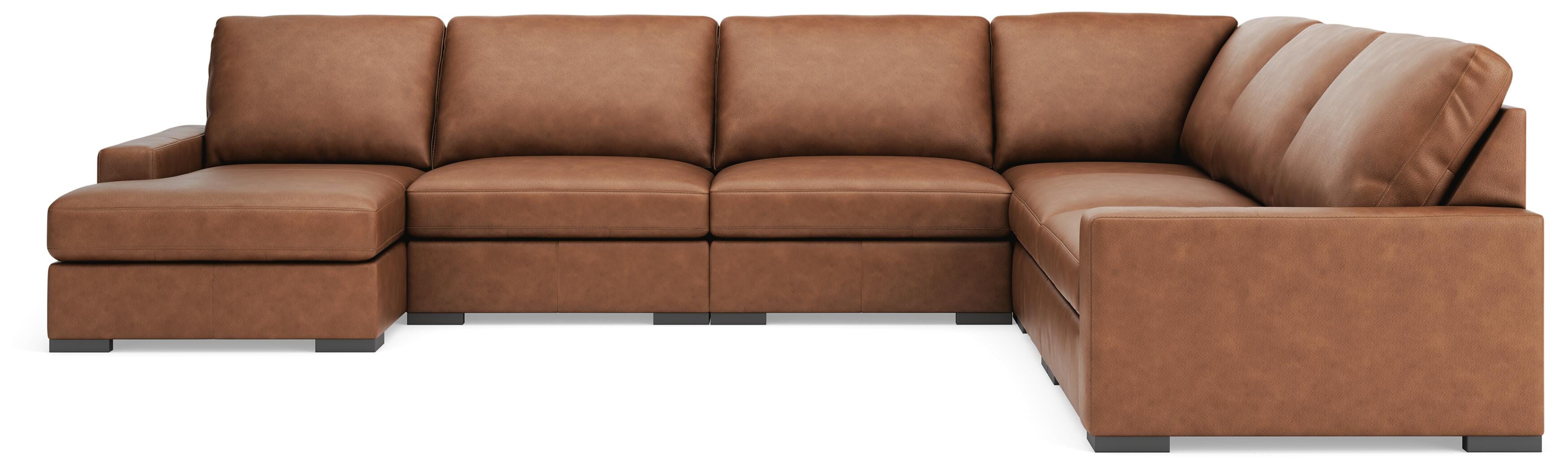 Click here for Ashley Luxe Calden Leather 6-Piece Modular Section... prices