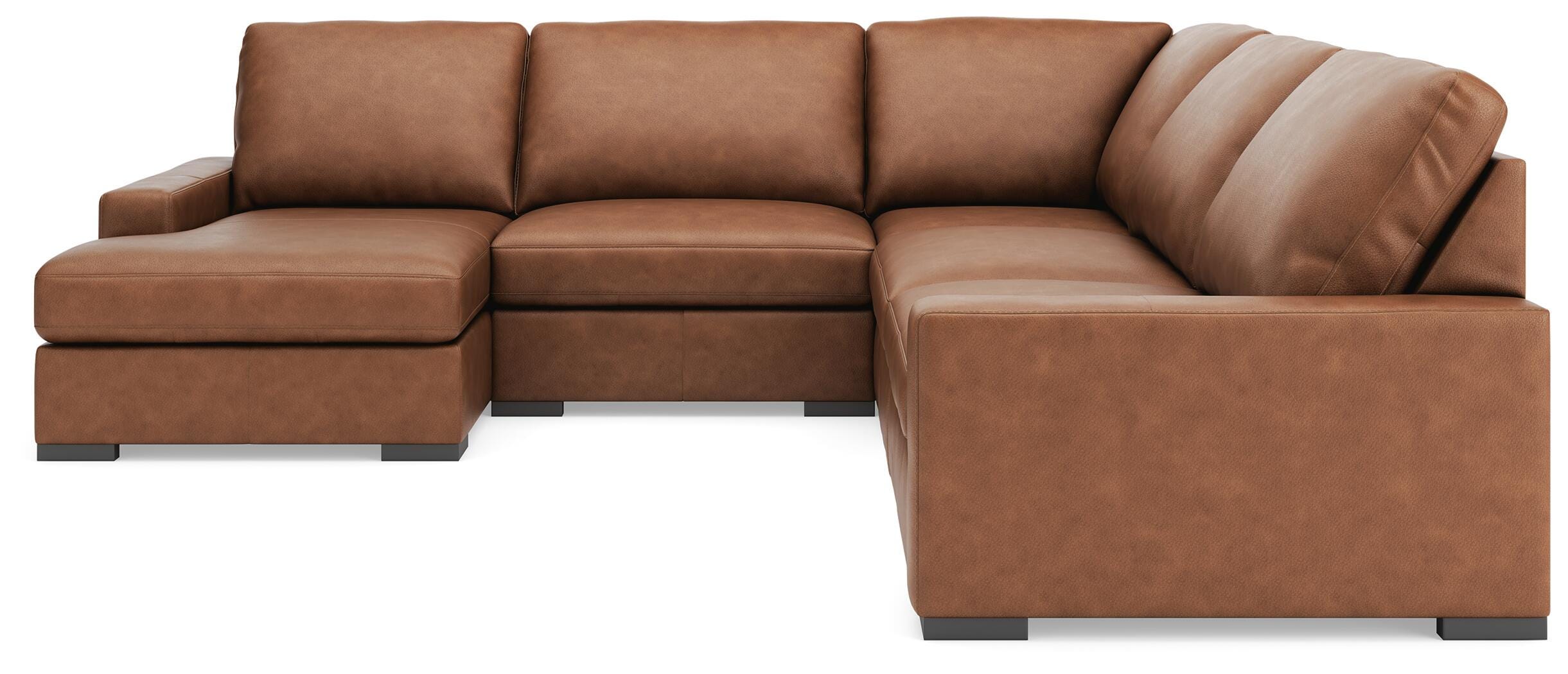 Click here for Ashley Luxe Calden Leather 5-Piece Modular Section... prices