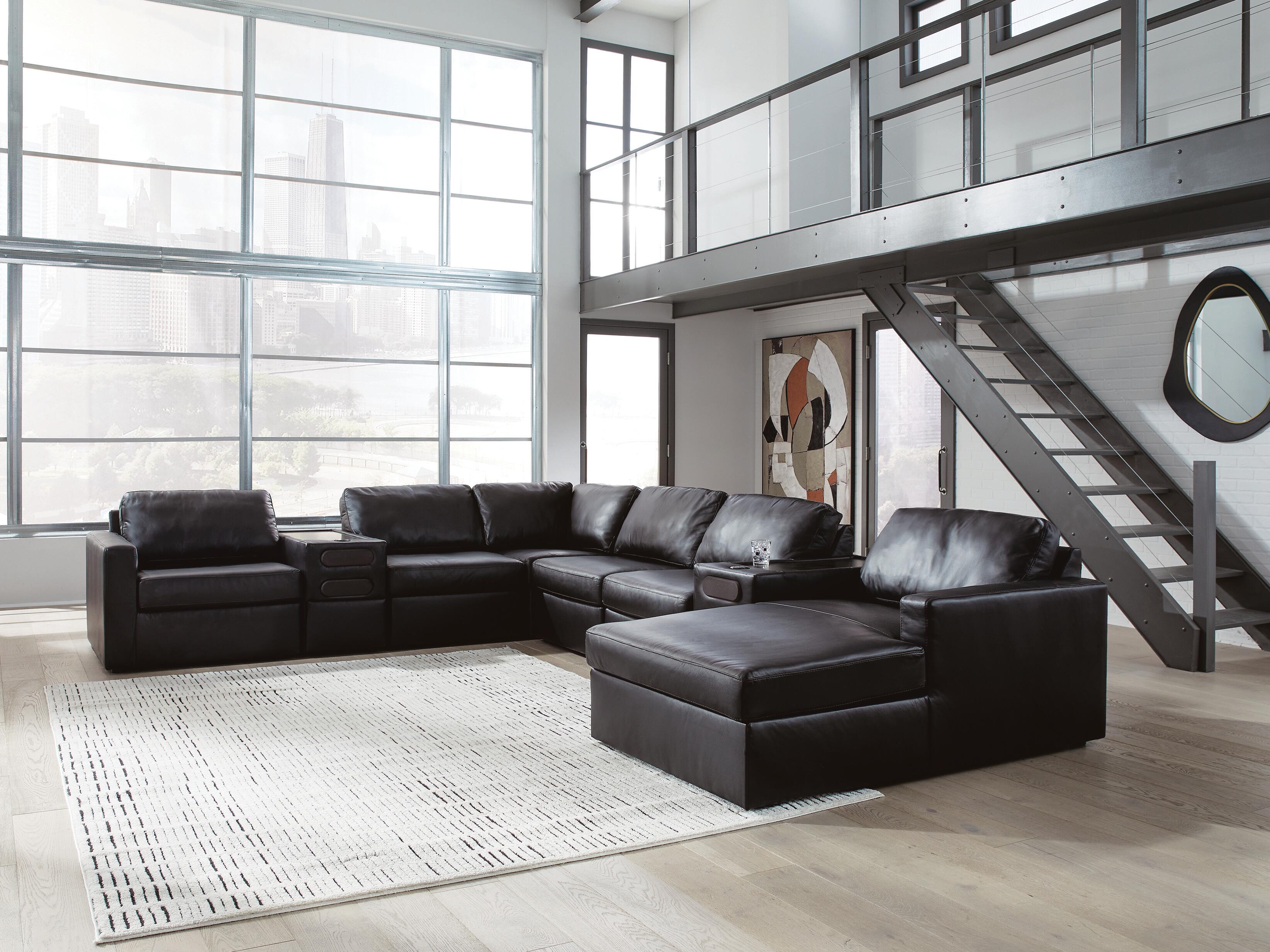 Click here for ModMax II 8-Piece Leather Modular Sectional with C... prices