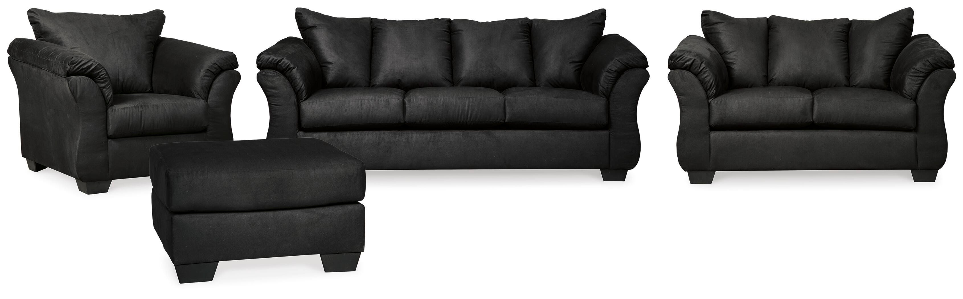 Click here for Darcy Sofa  Loveseat  Chair and Ottoman  Black prices