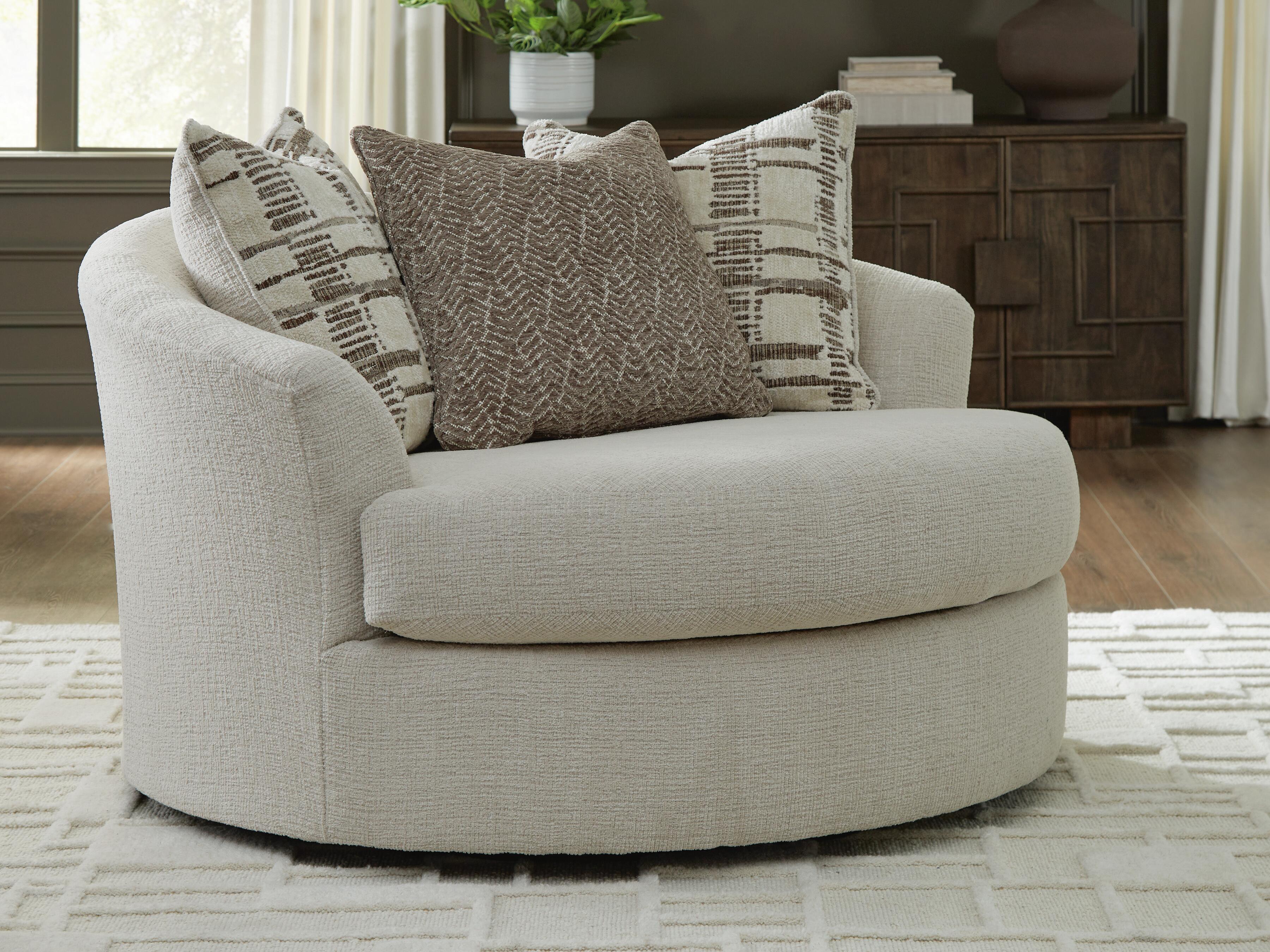 Click here for Barrelton Oversized Swivel Accent Chair  Barley prices