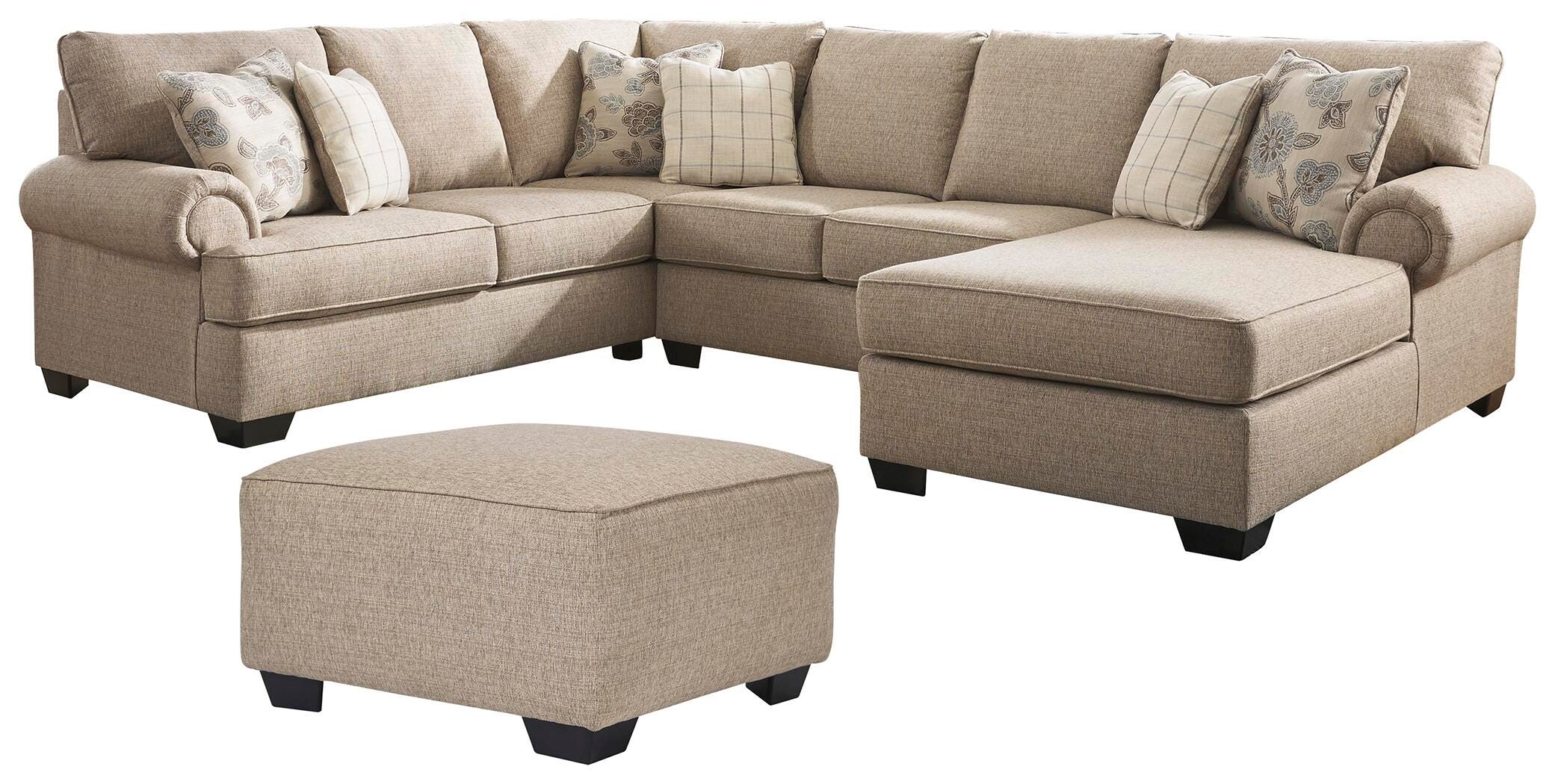 Click here for Baceno 3-Piece Sectional with Ottoman  Hemp prices