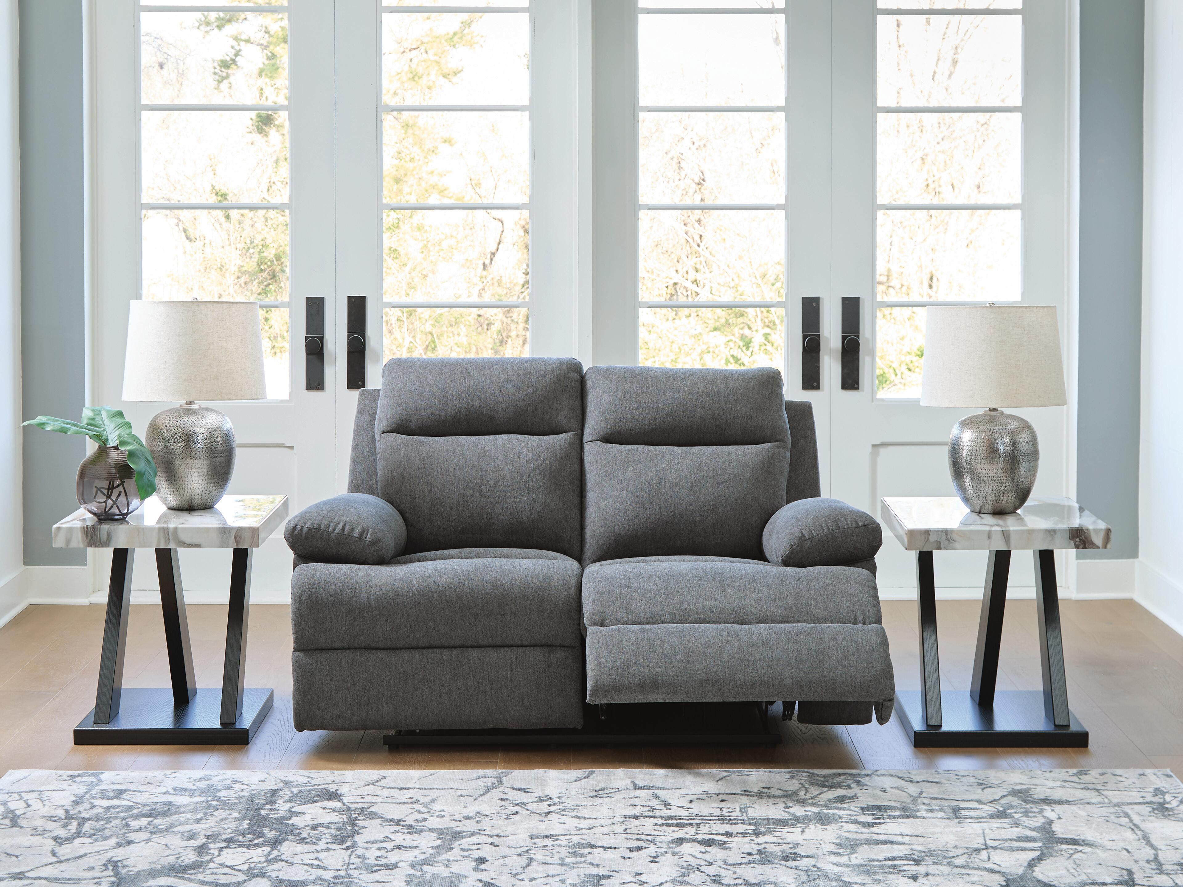 Click here for Tarrant Manual Reclining Loveseat  Charcoal prices