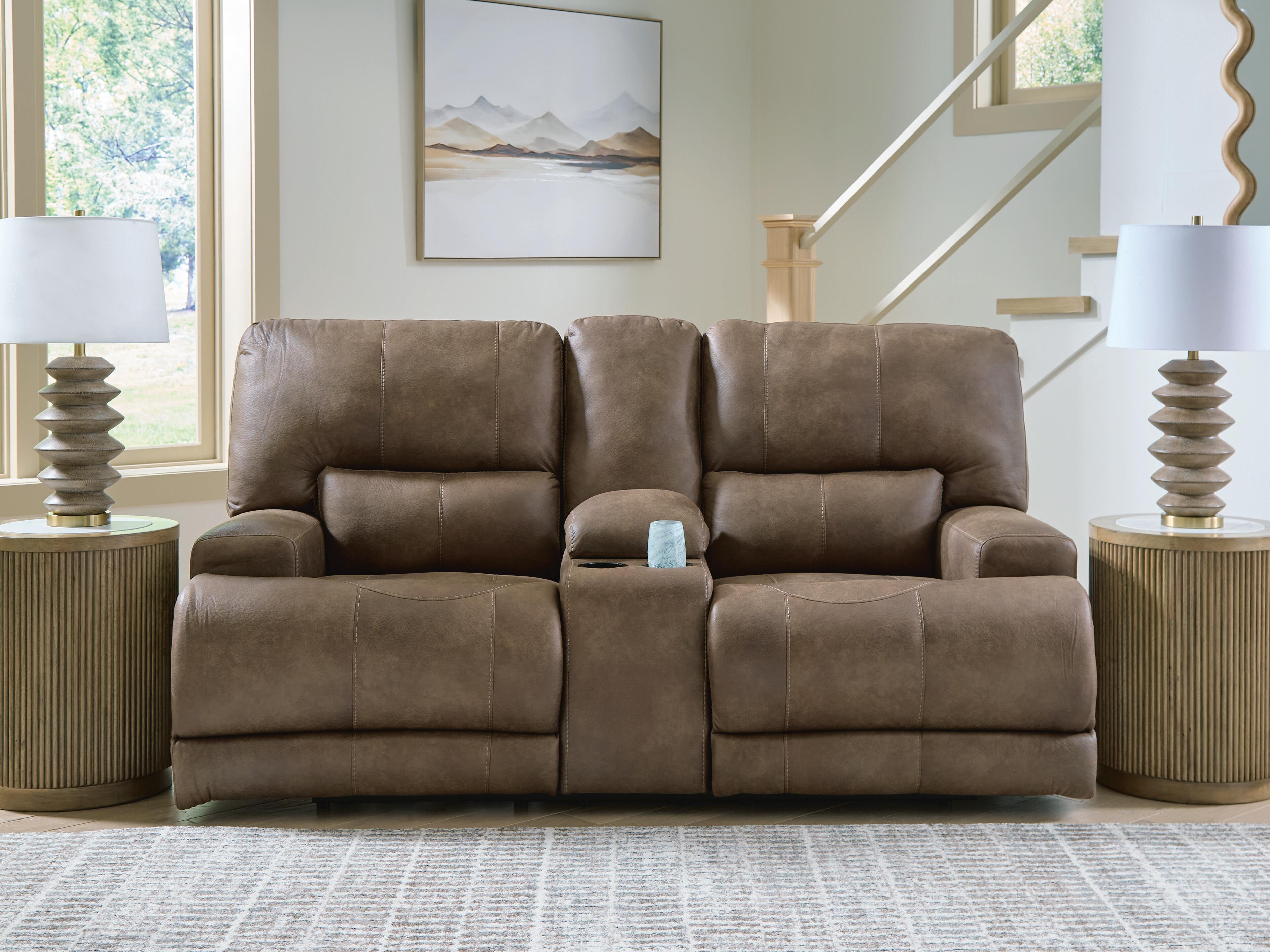 Click here for Time-Piece Dual Power Reclining Loveseat with Cons... prices