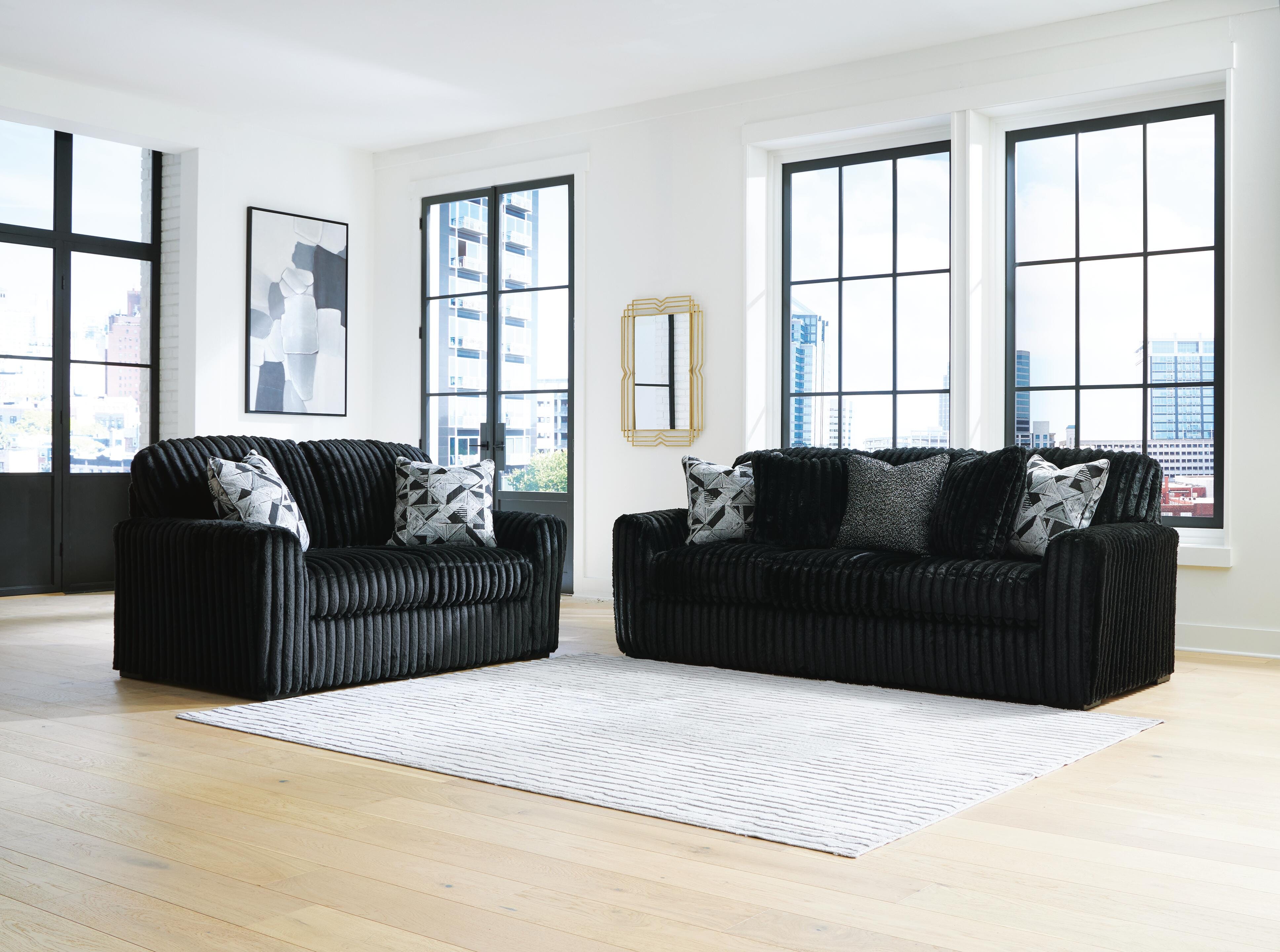 Click here for Midnight-Madness Sofa and Loveseat  Onyx prices