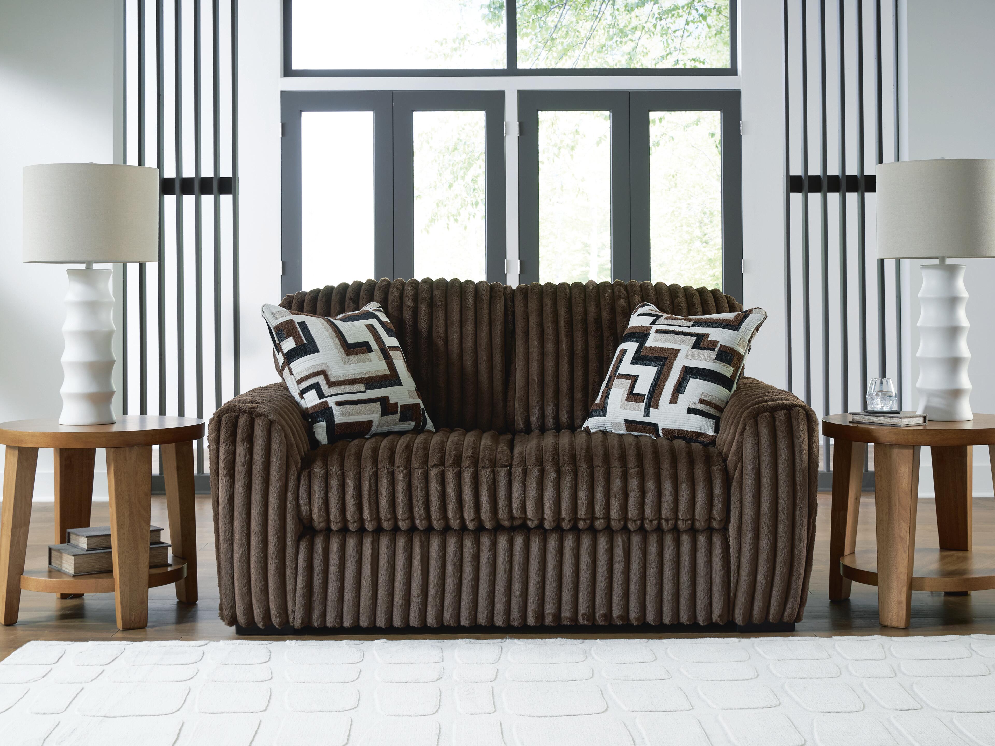 Click here for Midnight-Madness Loveseat  Chocolate prices