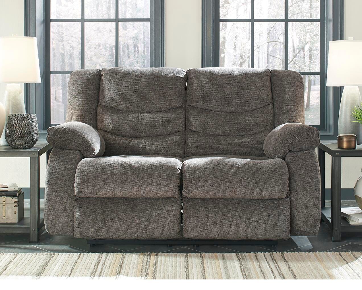 Click here for Tulen Manual Reclining Loveseat  Gray prices