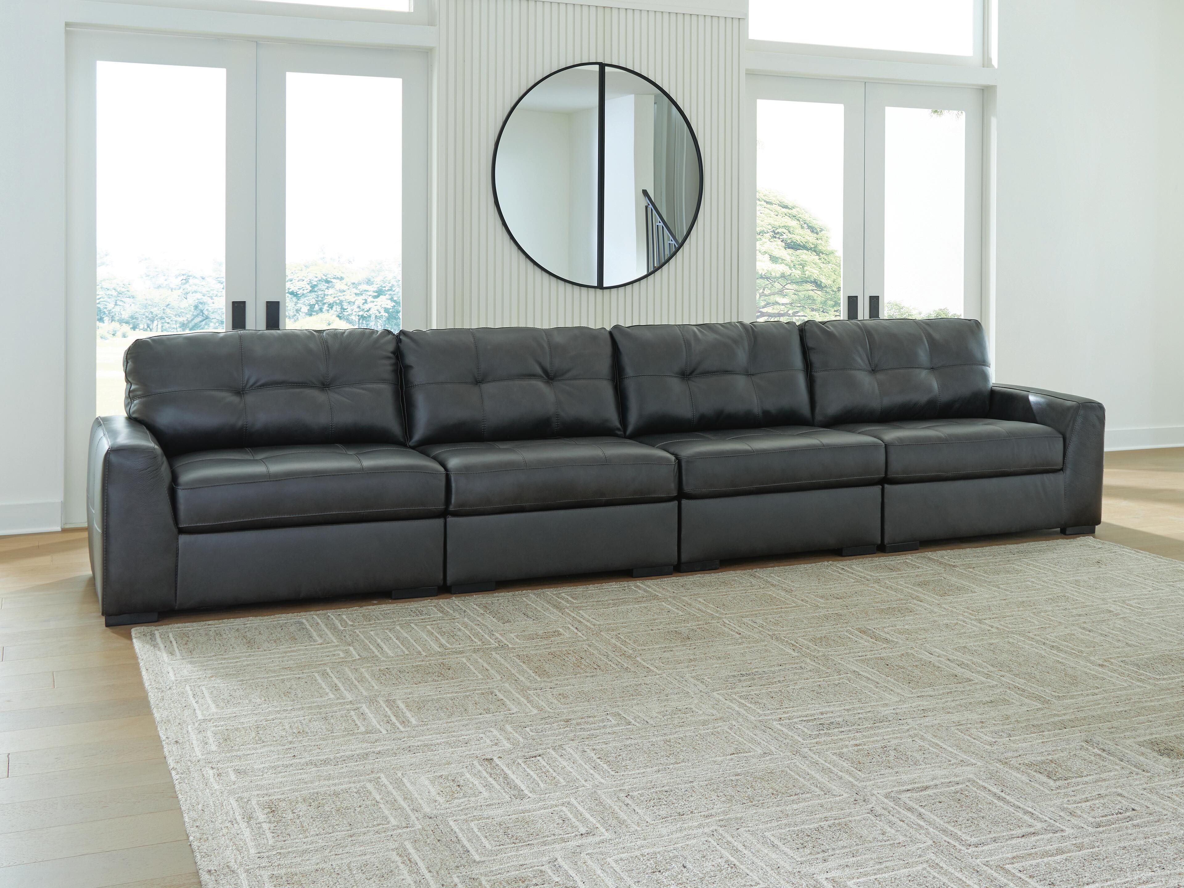 Click here for Brindley Pier 4-Piece Leather Modular Sectional Le... prices