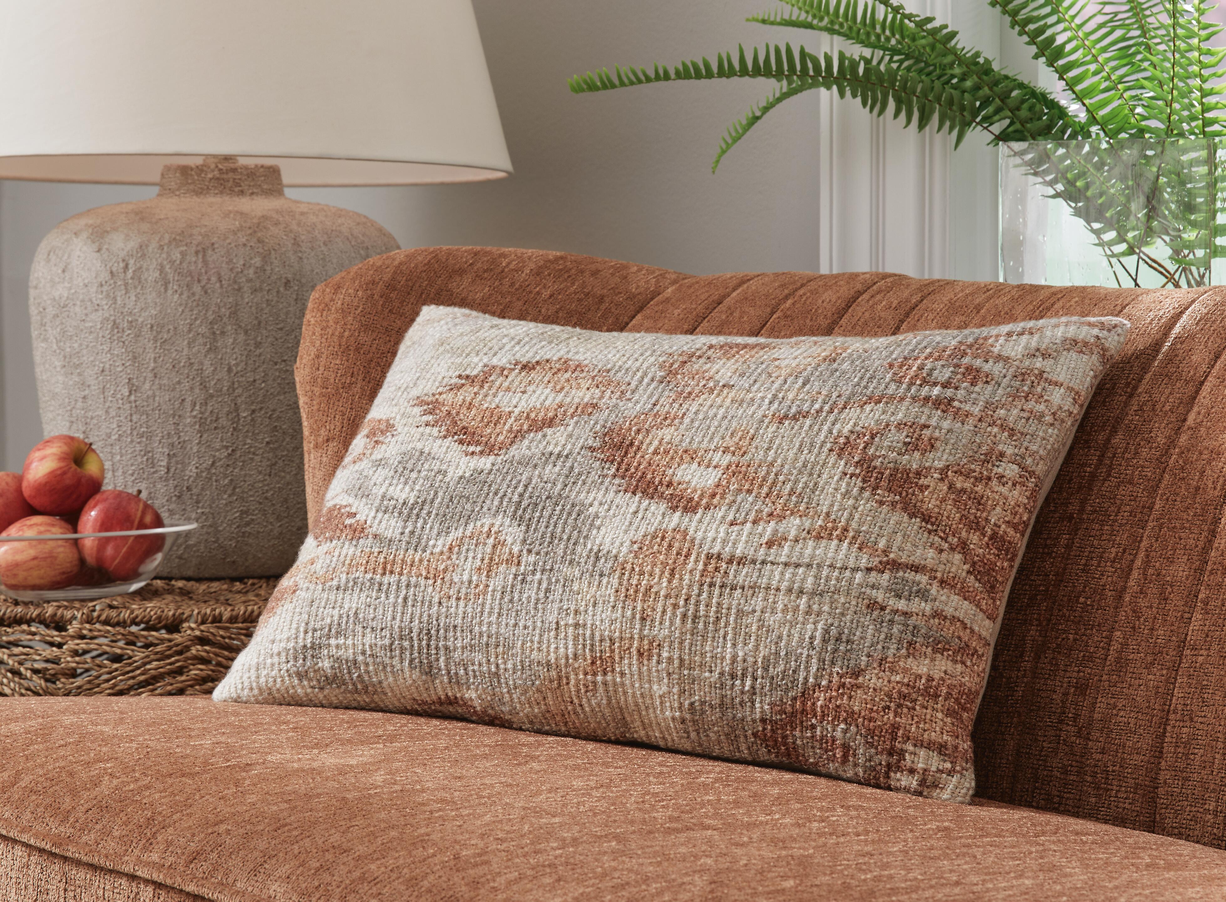 Click here for Aprover Pillow  Rust/Gray/White prices