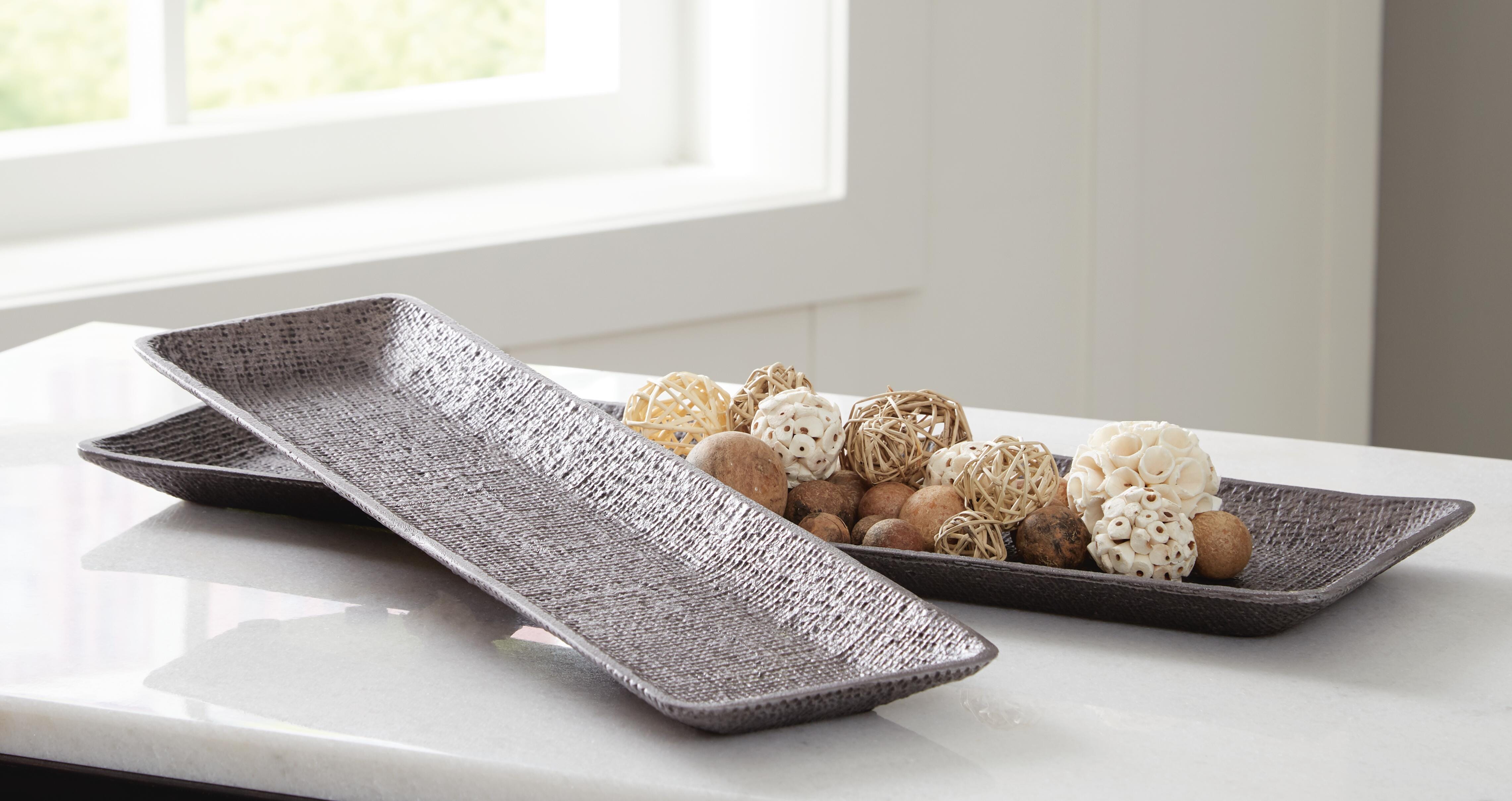 Click here for Garekton Tray (Set of 2)  Pewter Finish prices