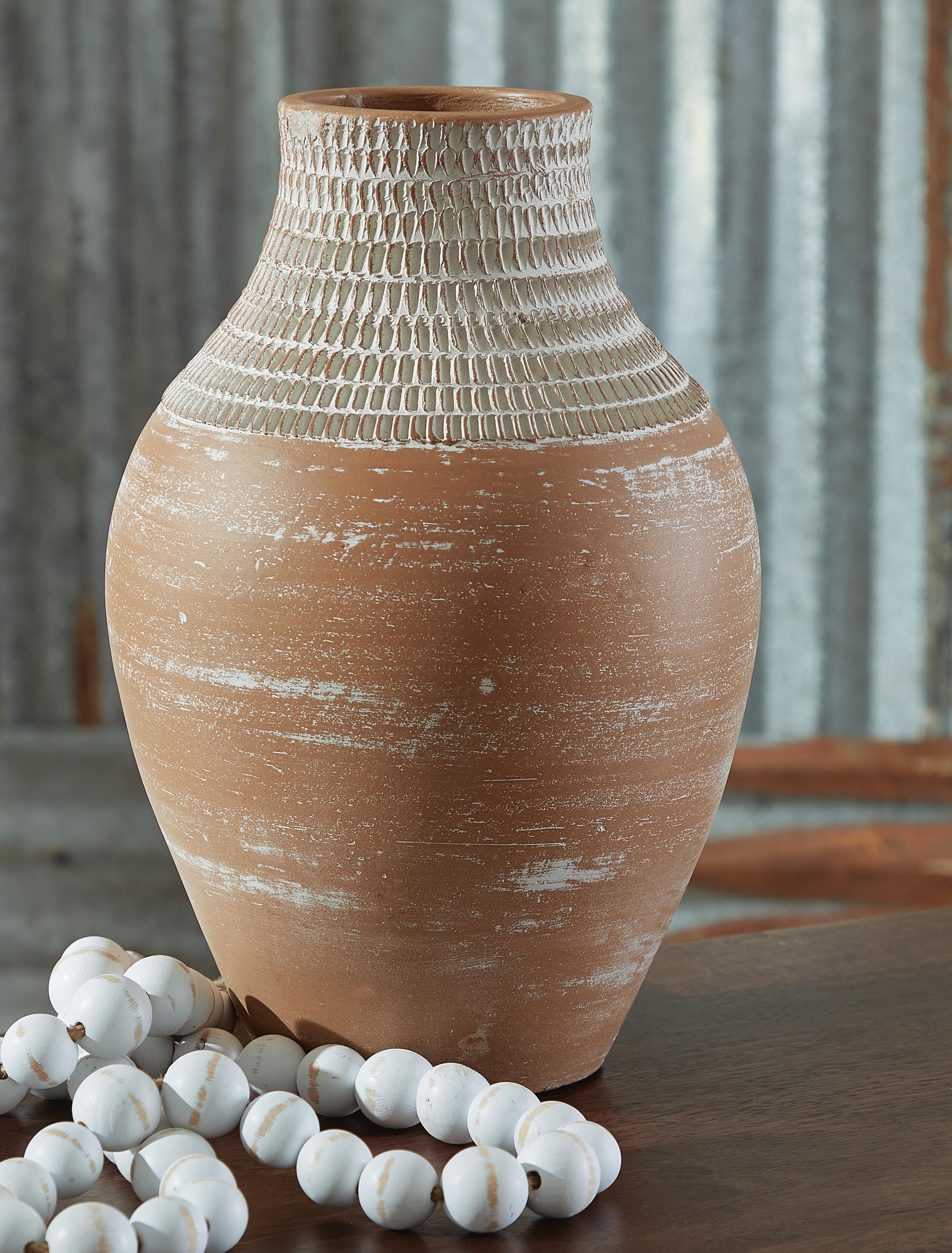Click here for Reclove Large Vase  Distressed White prices