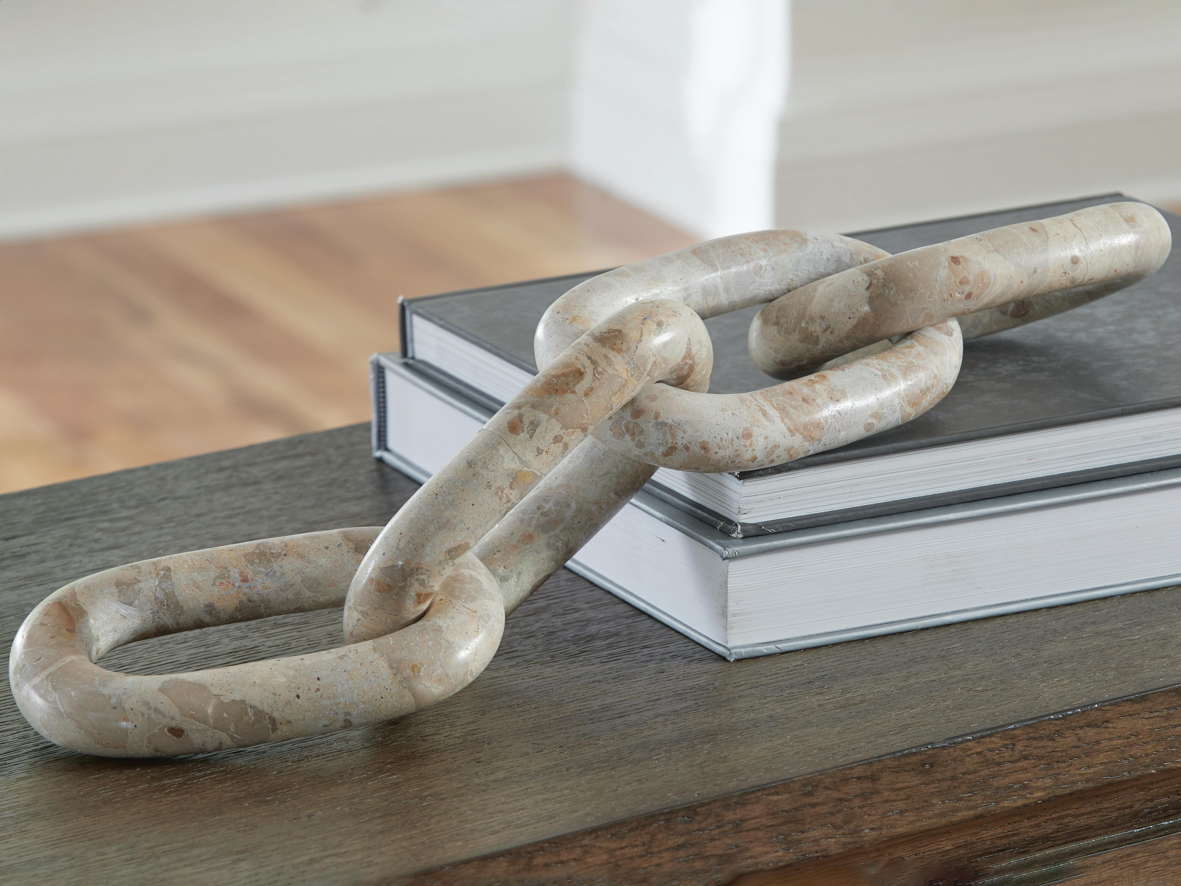 Click here for Kenport Marble Chain Sculpture  Light Beige prices
