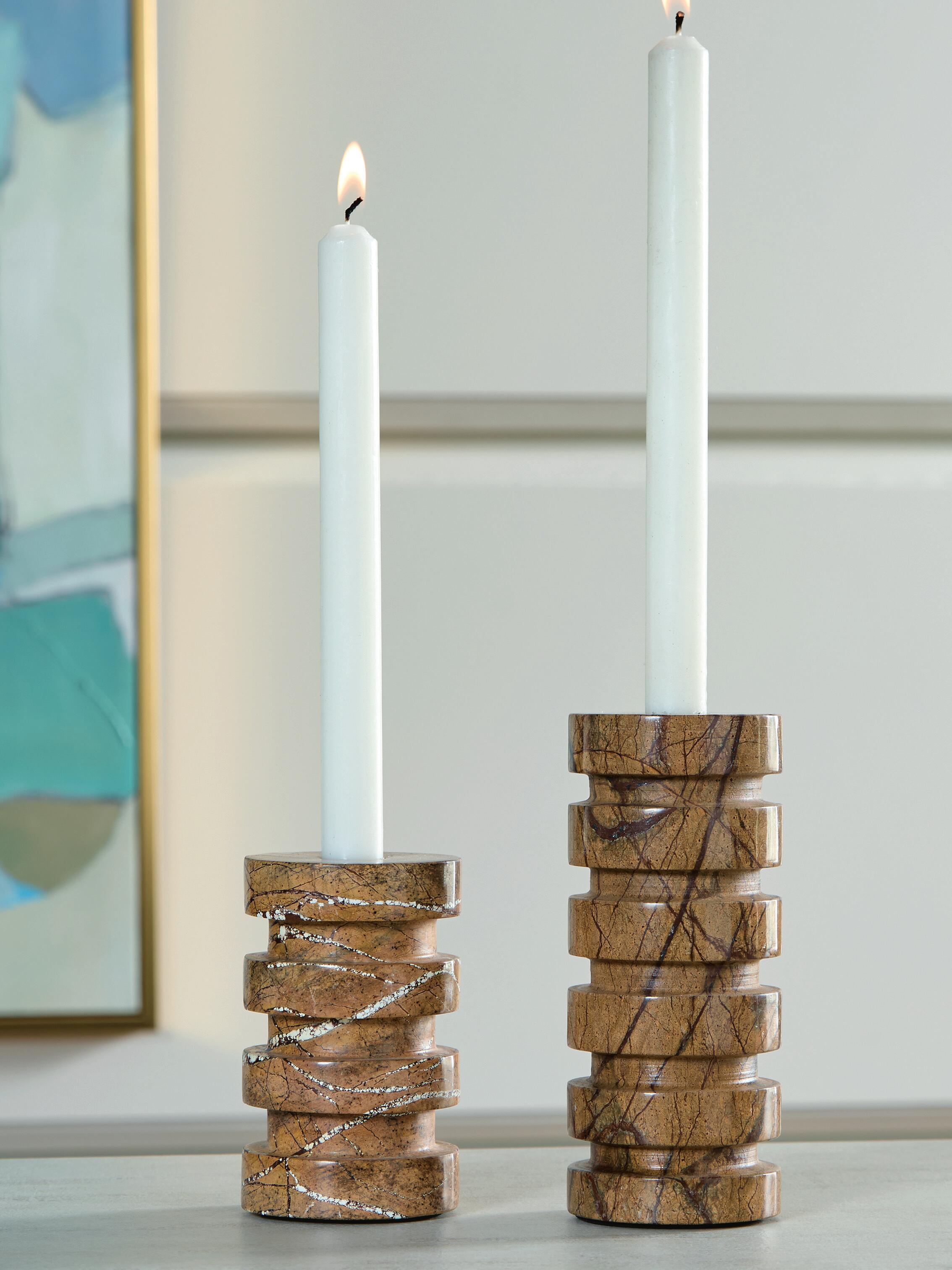 Click here for Emsleyfield Candle Holder Set (Set of 2)  Tan prices
