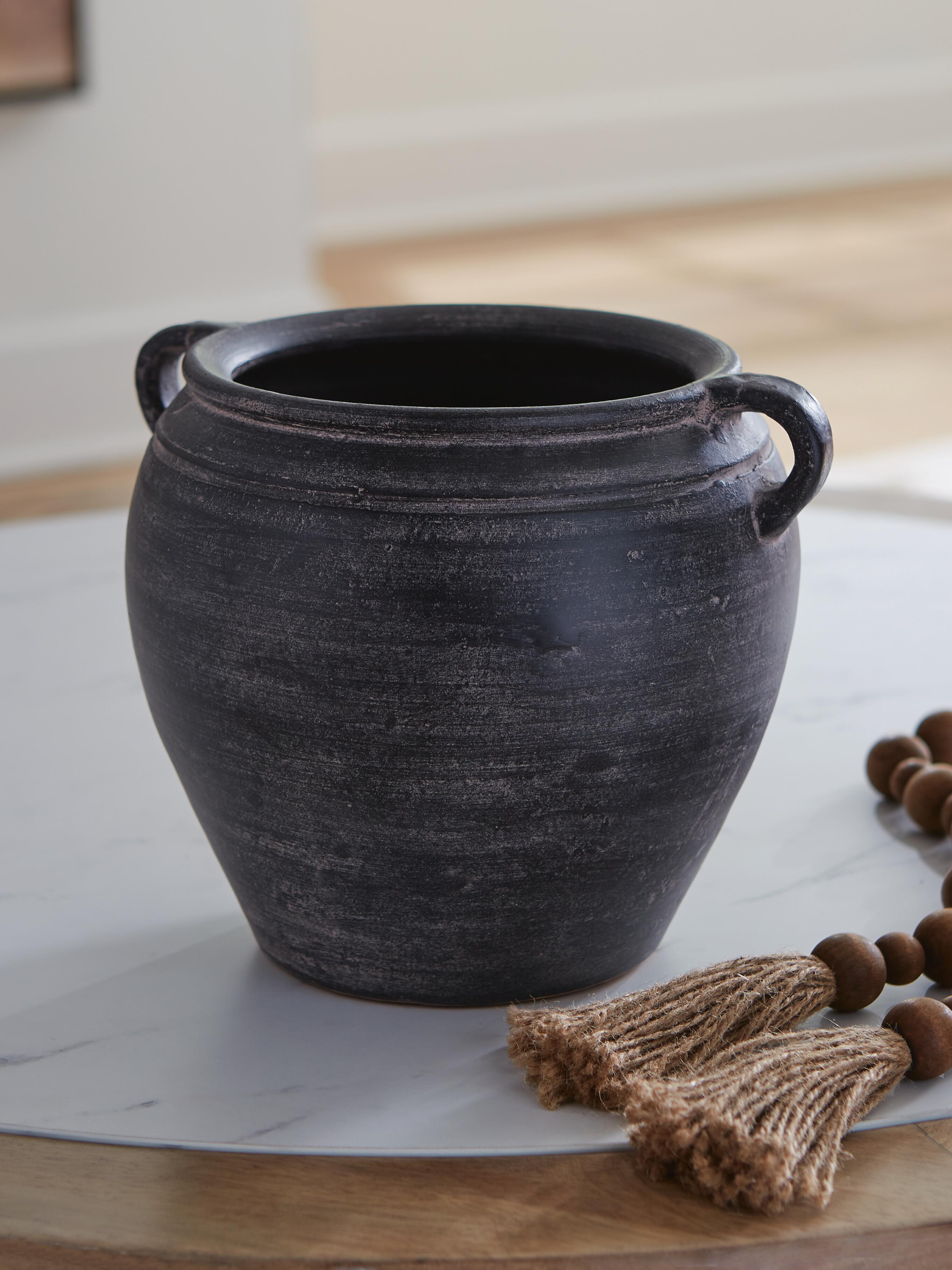 Click here for Meadie Terracotta Small Vase  Distressed Black prices
