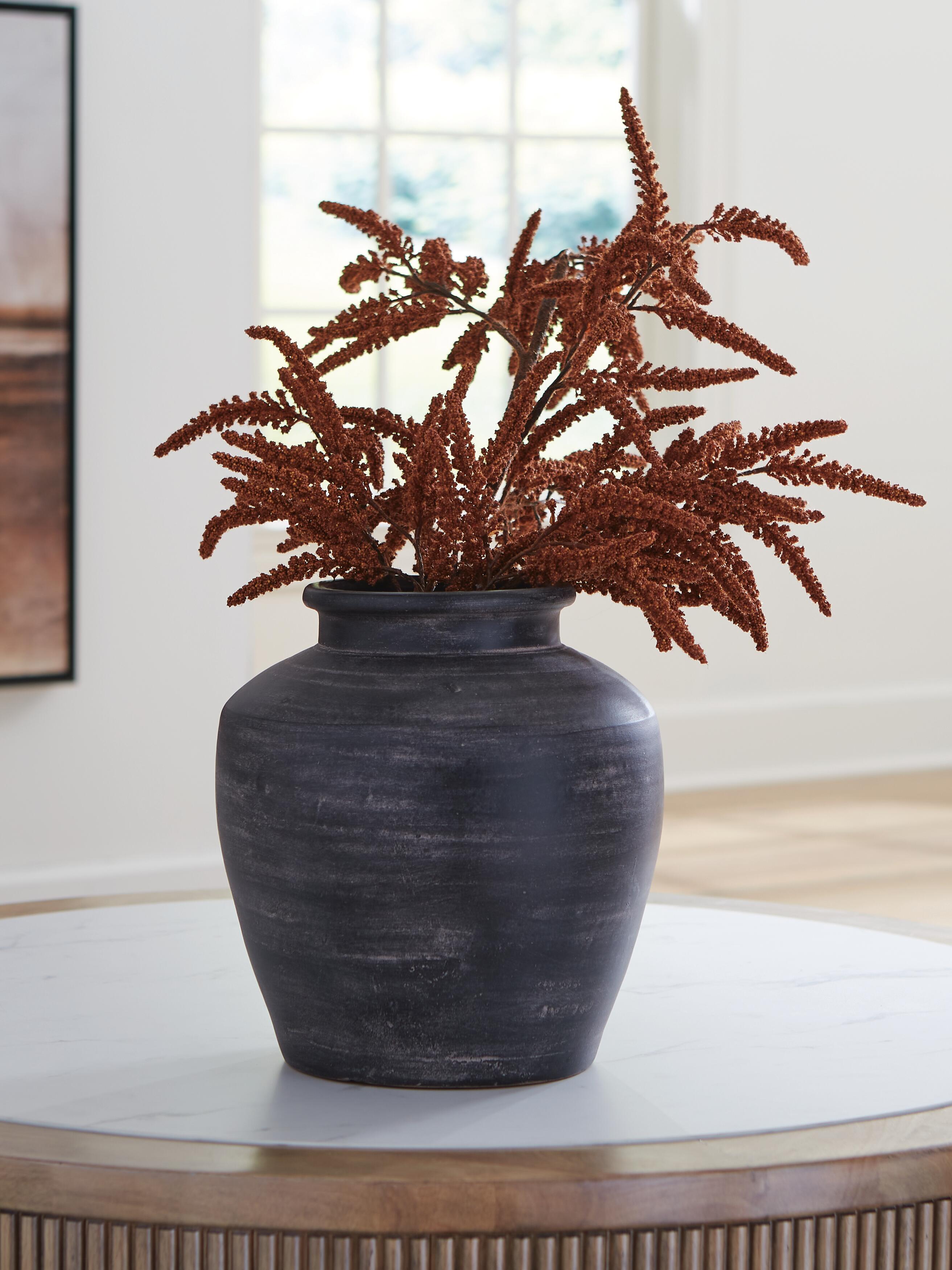 Click here for Meadie Terra Cotta Vase  Distressed Black prices