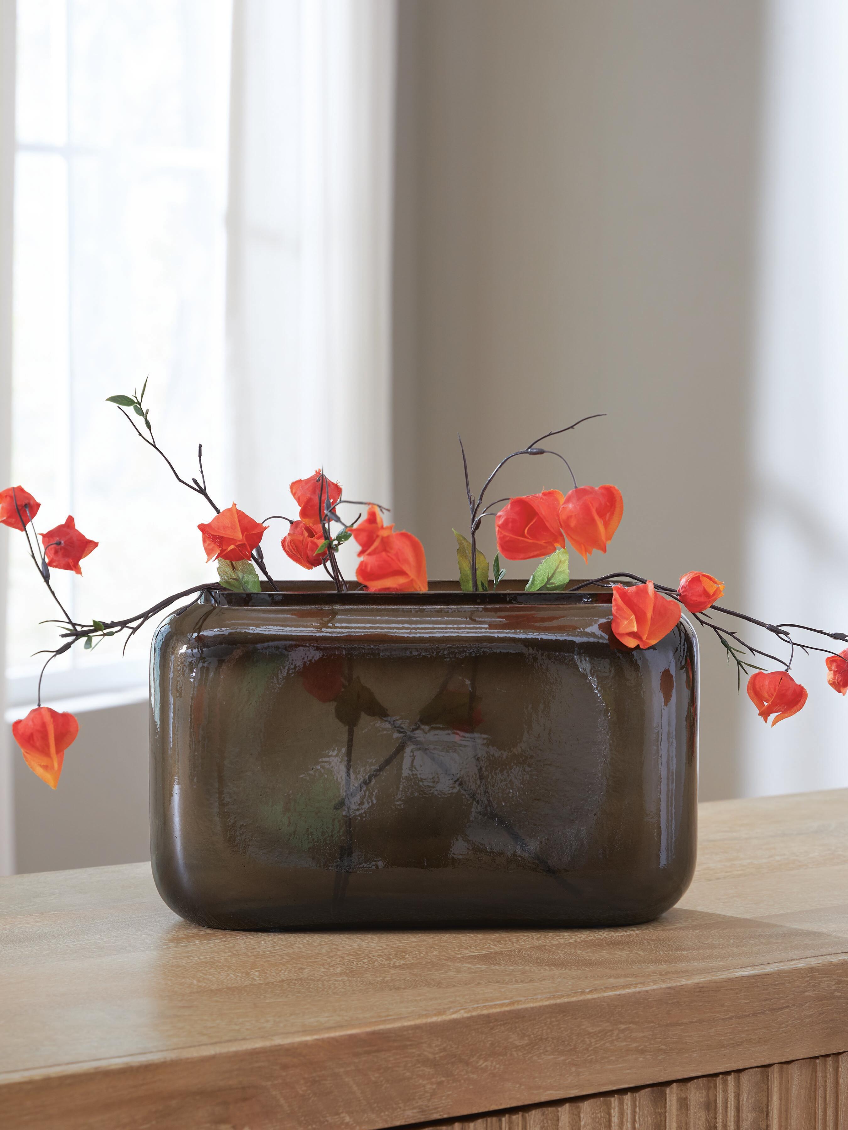 Click here for Sumner Vase  Gray/Gold Finish prices