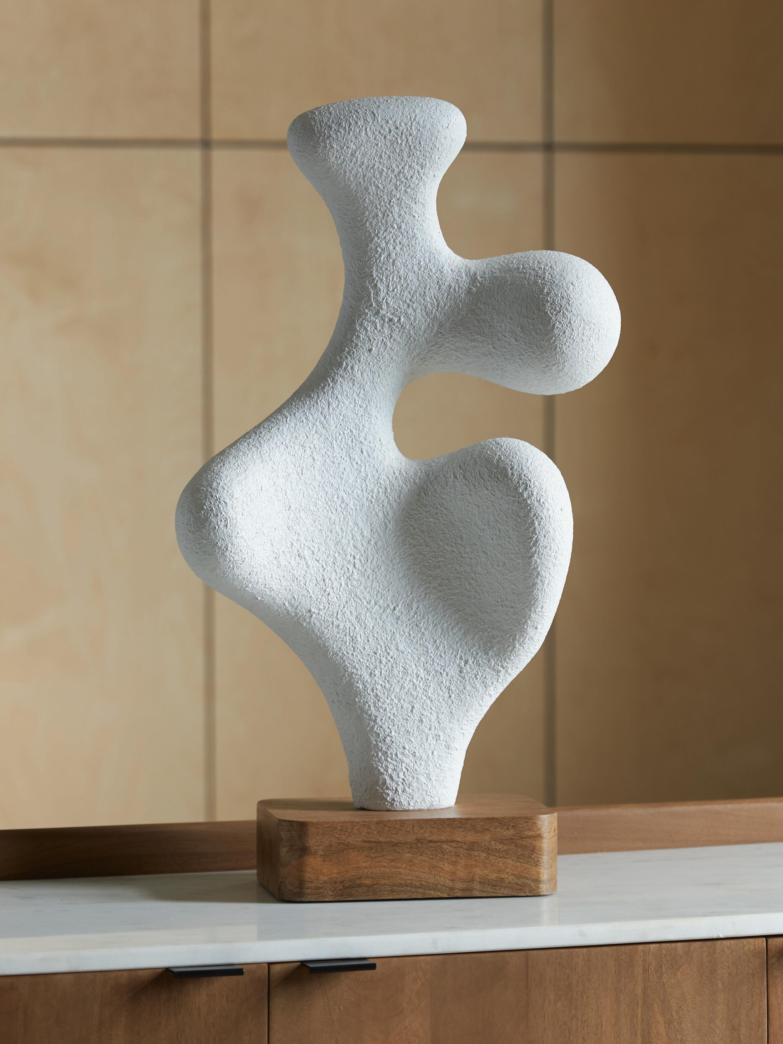 Click here for Lavarsen Wood And Paper Composite Sculpture  White... prices