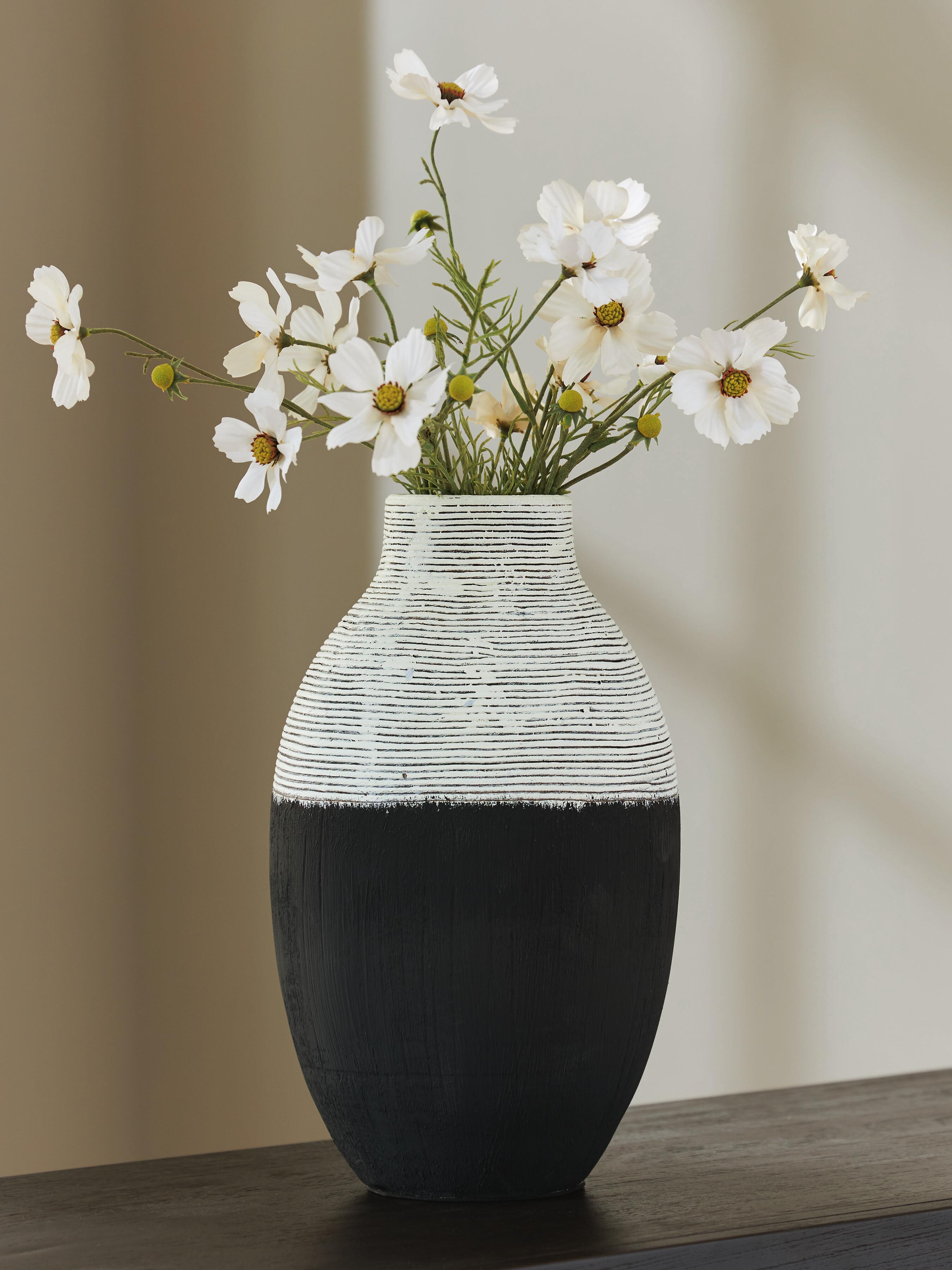 Click here for Girtha Vase  Antique White/Black prices