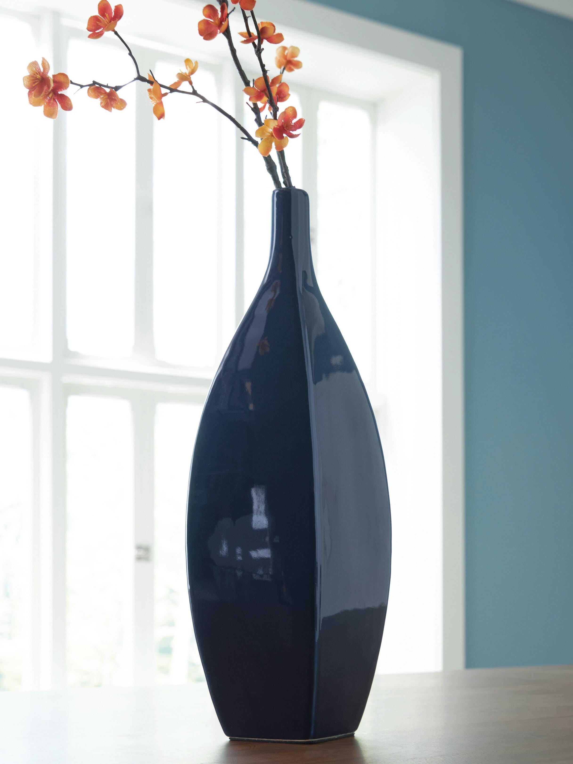 Click here for Abtinson Tall Indoor/Outdoor Vase  Navy prices