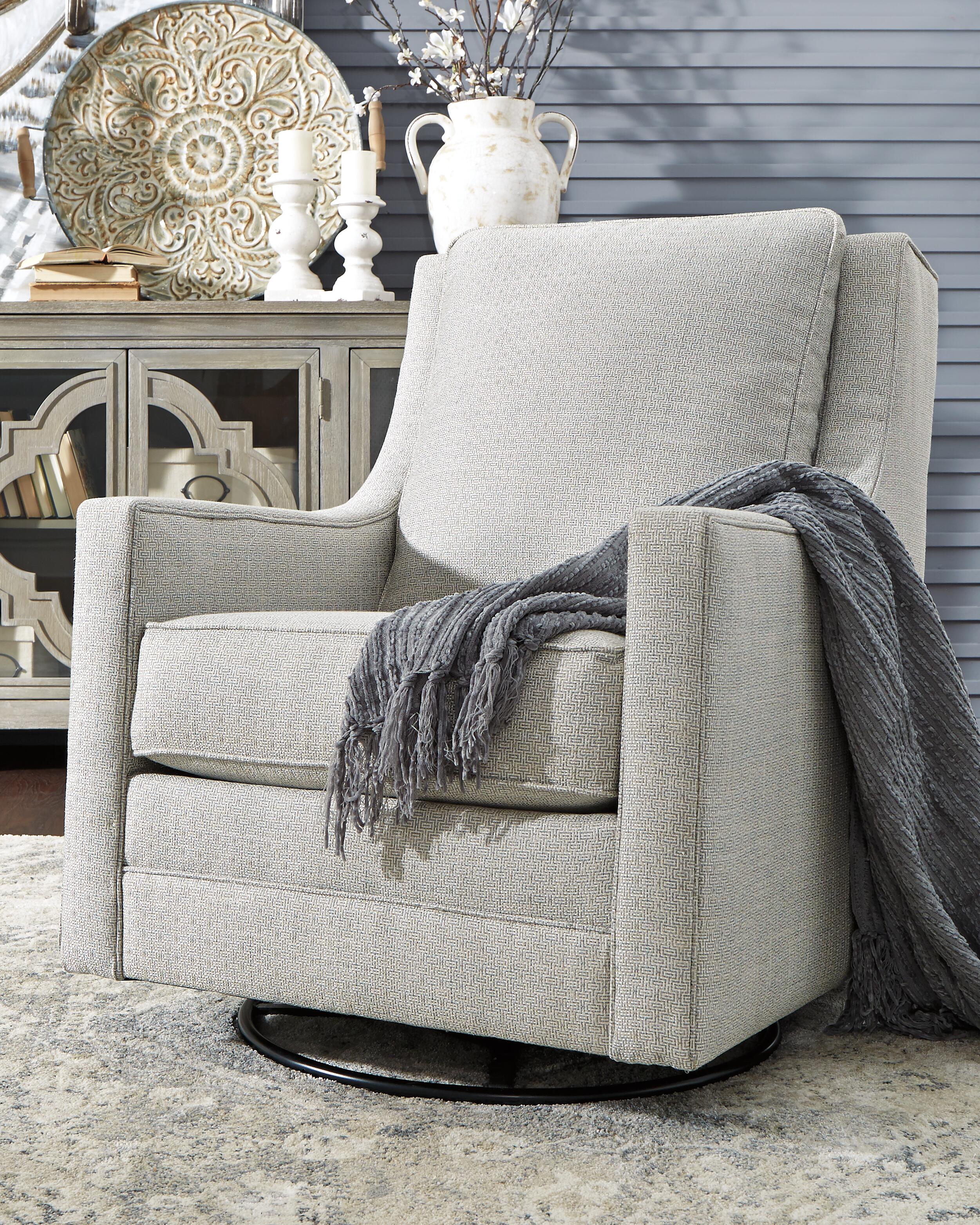 Click here for Kambria Swivel Glider Accent Chair  Frost prices